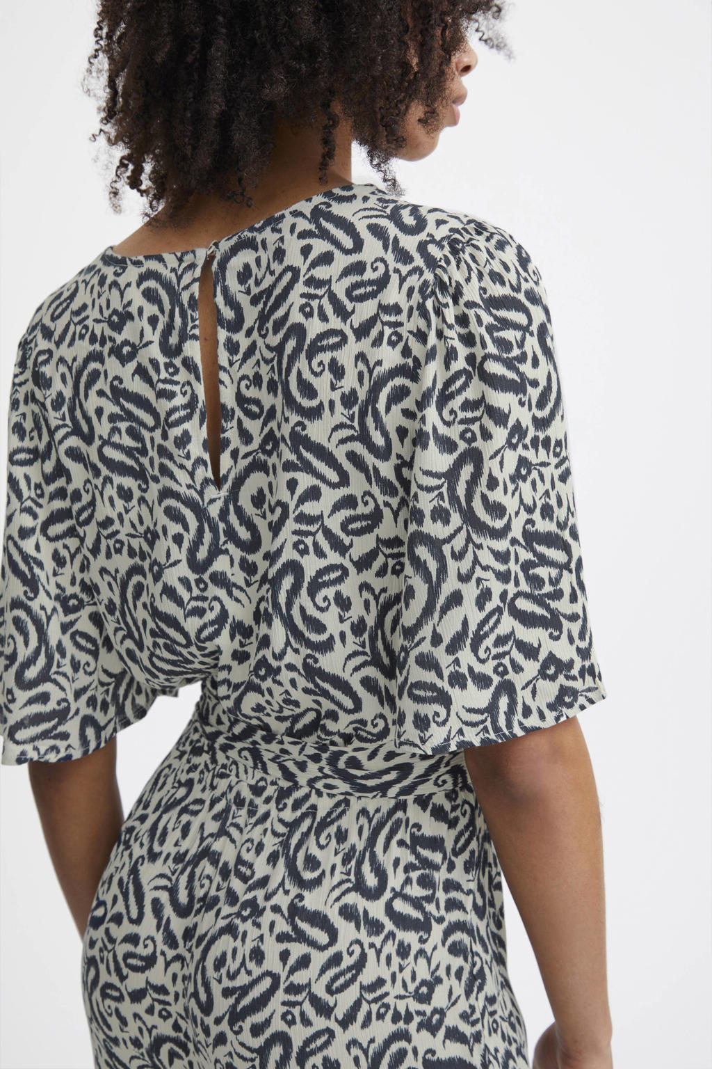 ICHI jumpsuit IHMARRAKECH met all over print beige/ zwart | wehkamp
