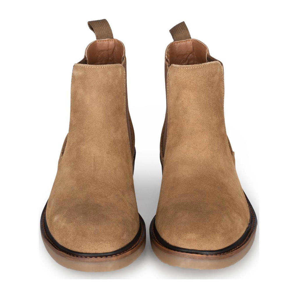 PS Poelman Jacob nubuck chelsea boots lichtbruin | wehkamp