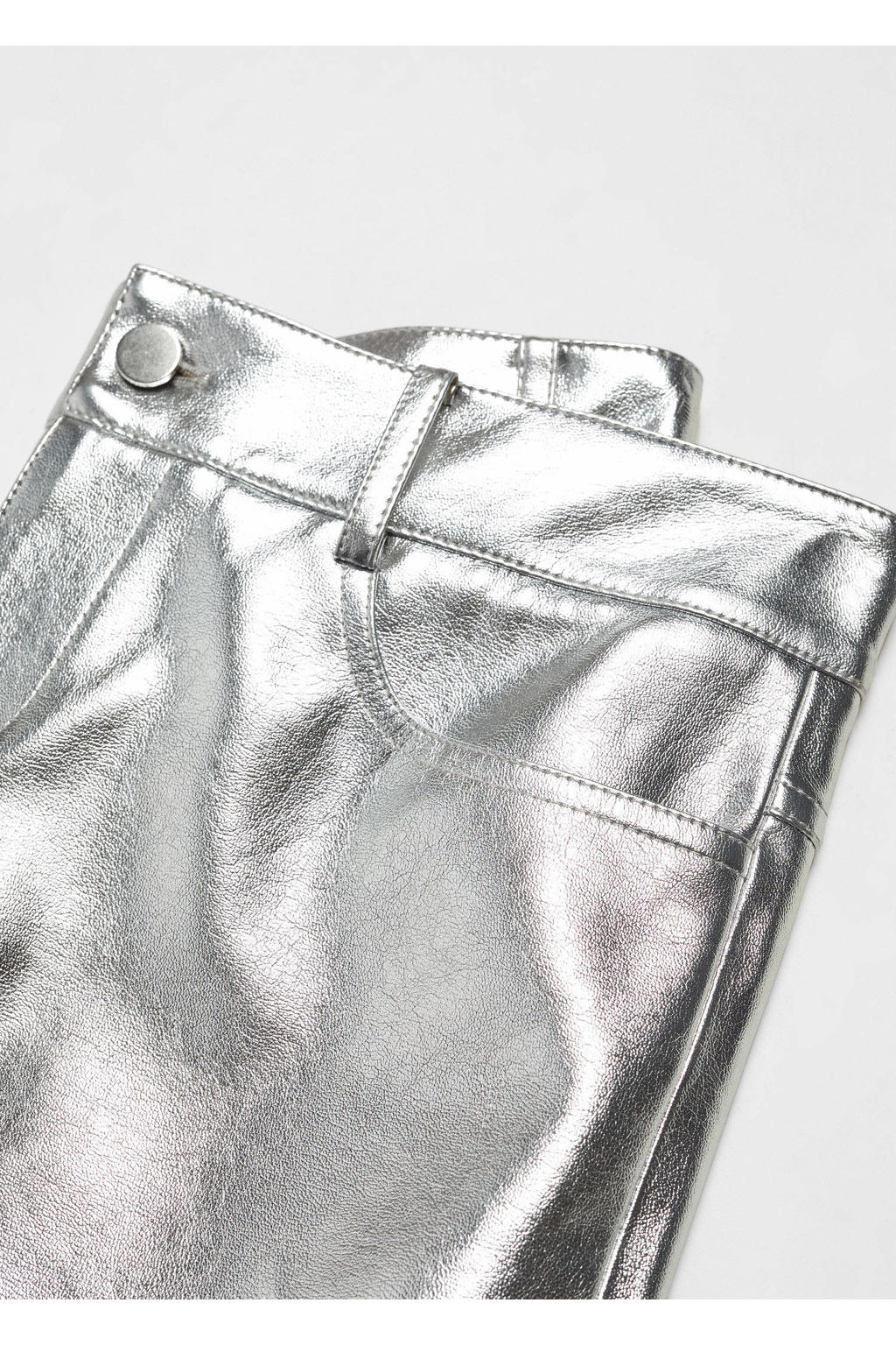 Mango metallic mini rok zilver | wehkamp