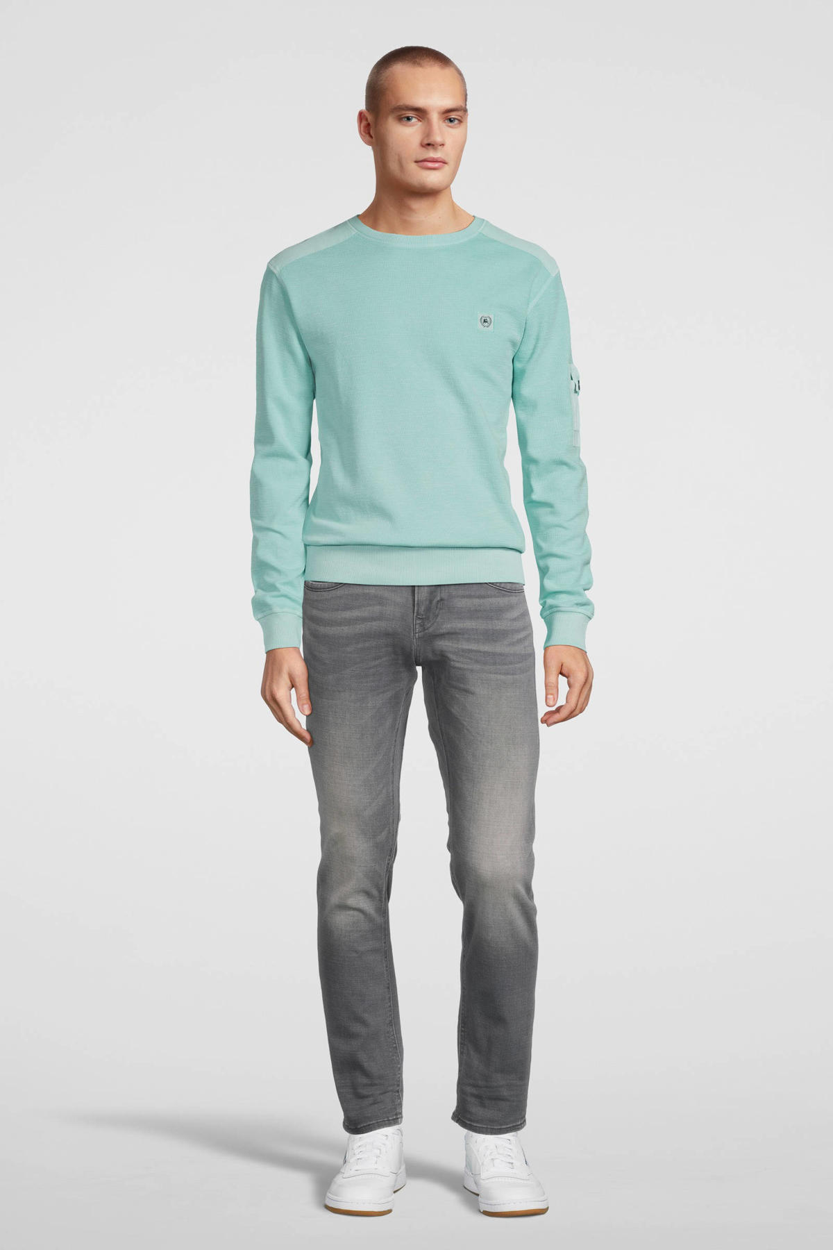 LERROS sweater met logo groen | wehkamp