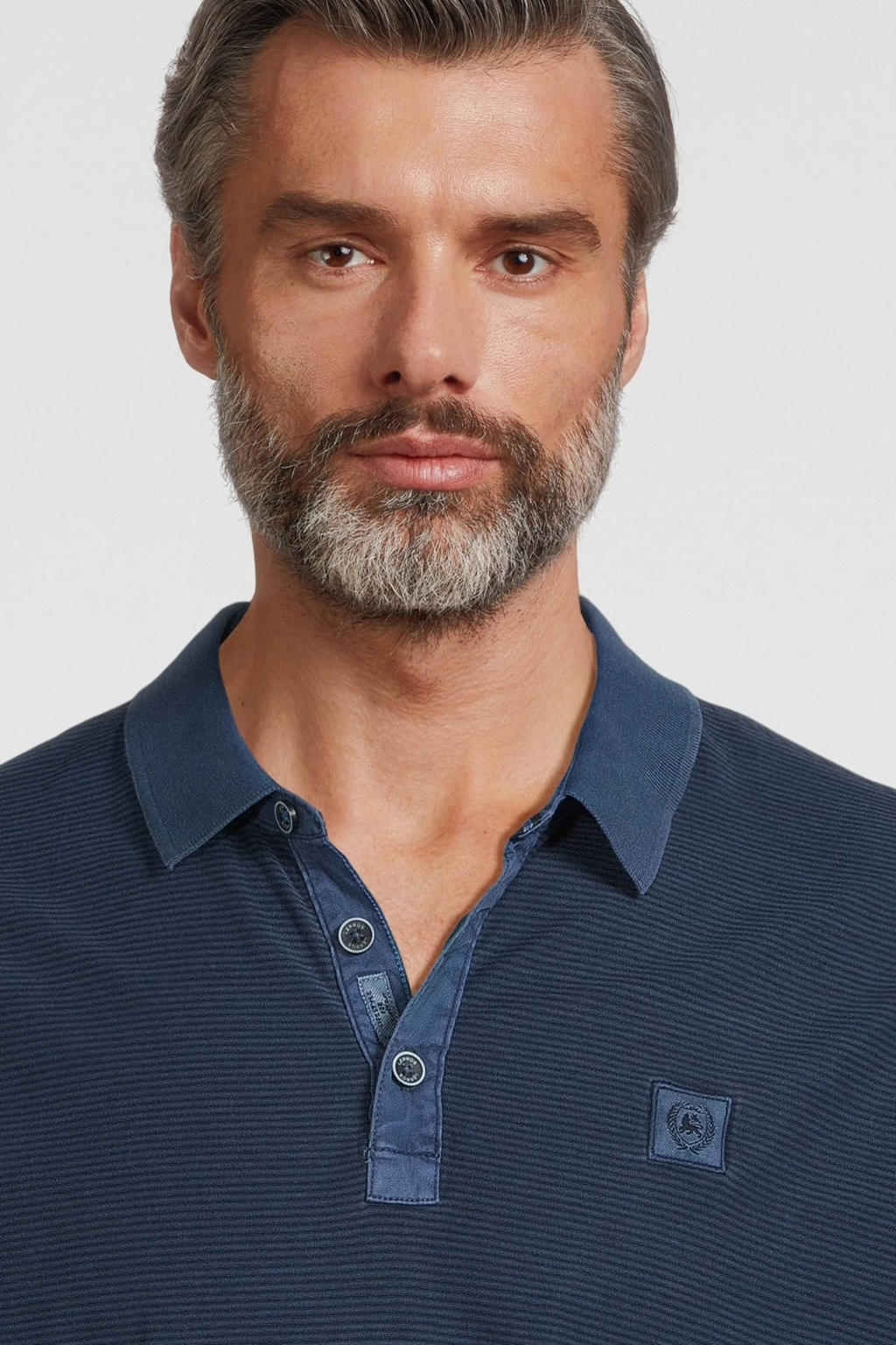 LERROS regular fit polo met logo blauw | wehkamp