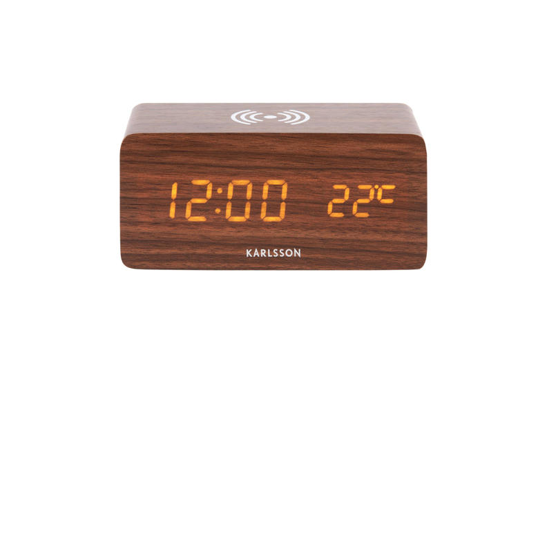 Karlsson digitale wekker Block met telefoonlader LED | wehkamp