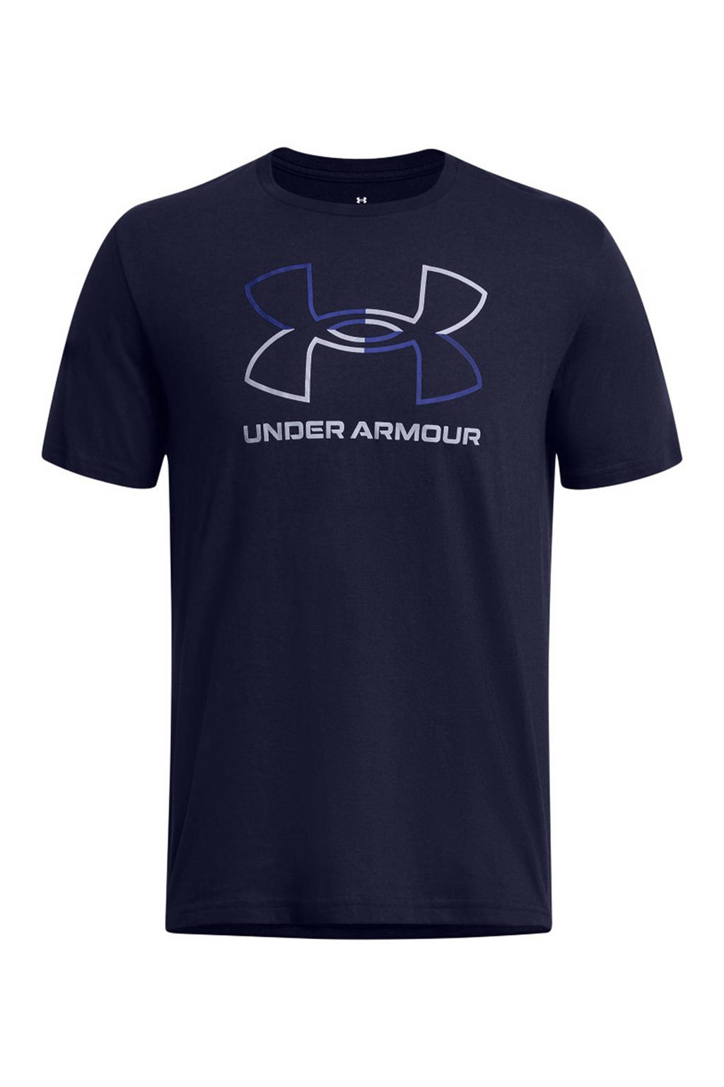 Under Armour sportshirt Core Graphics donkerblauw/grijs/kobaltblauw ...