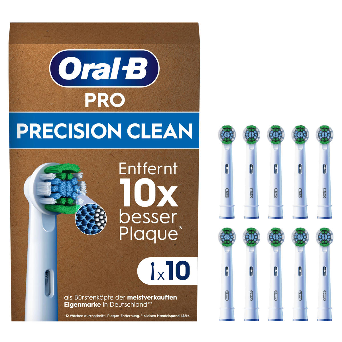 Oral-B Pro Precision Clean opzetborstels - wit - 10 stuks | wehkamp