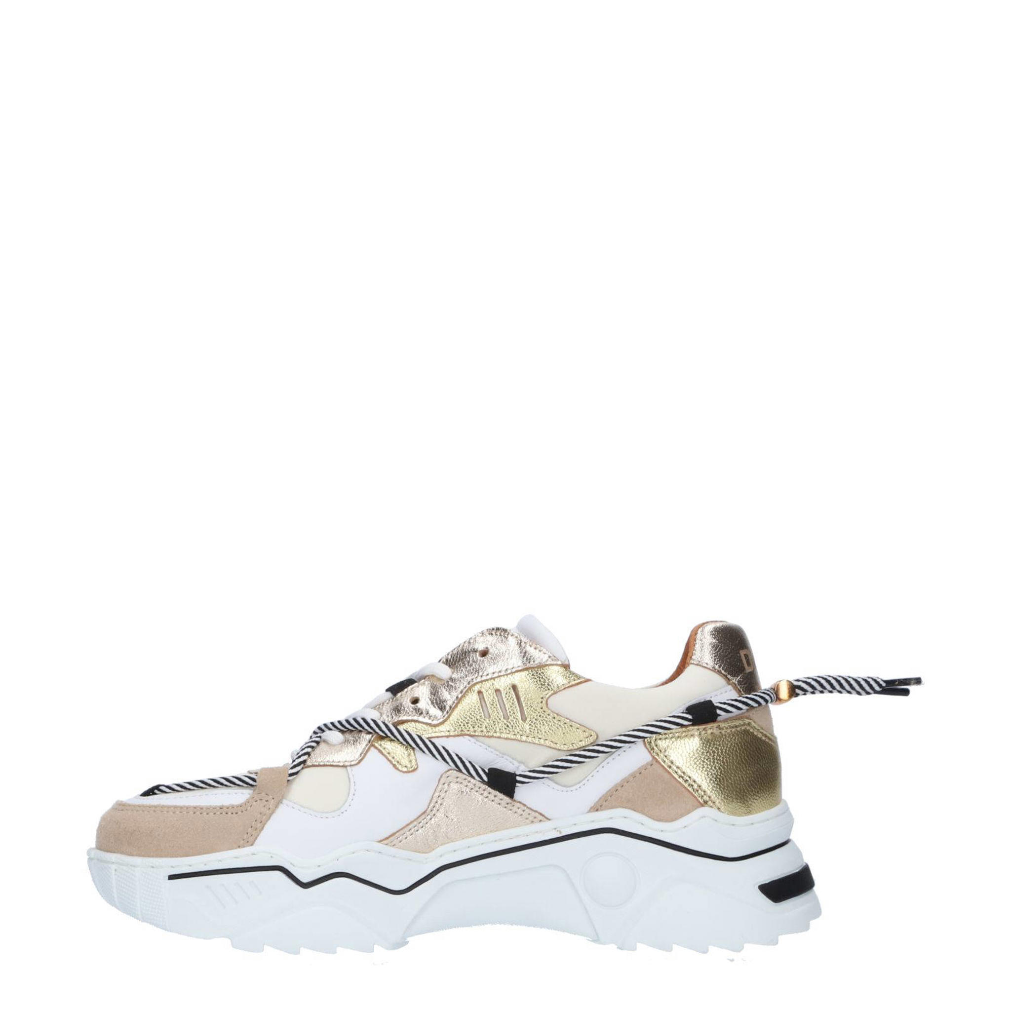 DWRS Jupiter chunky leren sneakers wit/champagne | wehkamp