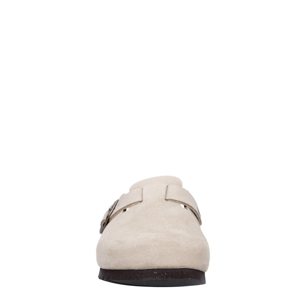 Scholl Fae suède clogs beige | wehkamp