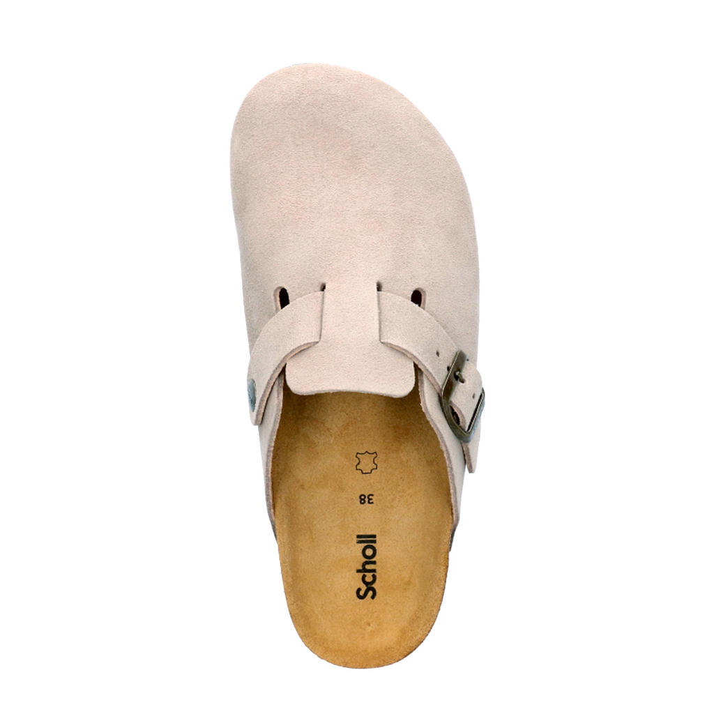 Scholl Fae suède clogs beige | wehkamp