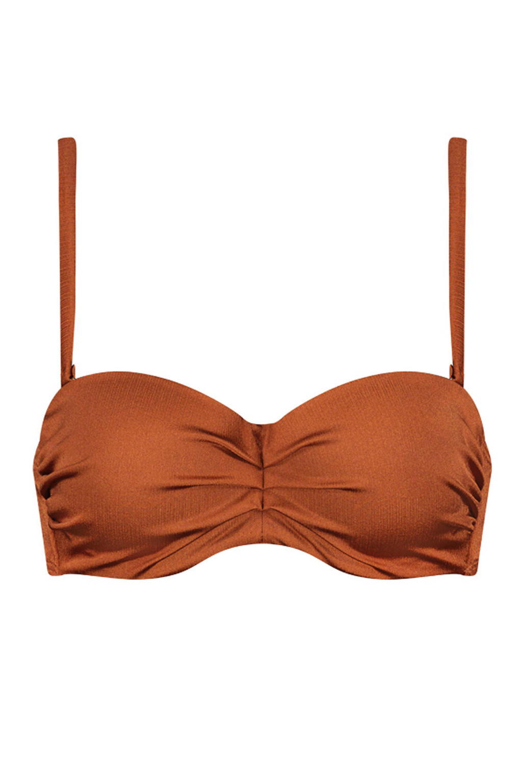 Cyell voorgevormde strapless bandeau bikinitop brons | wehkamp