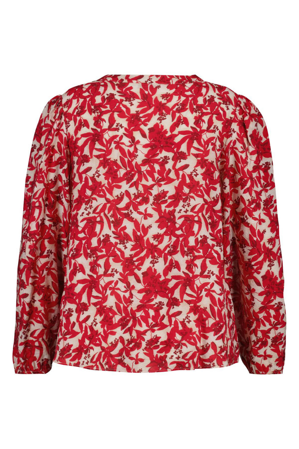 MS Mode gebloemde blouse rood | wehkamp
