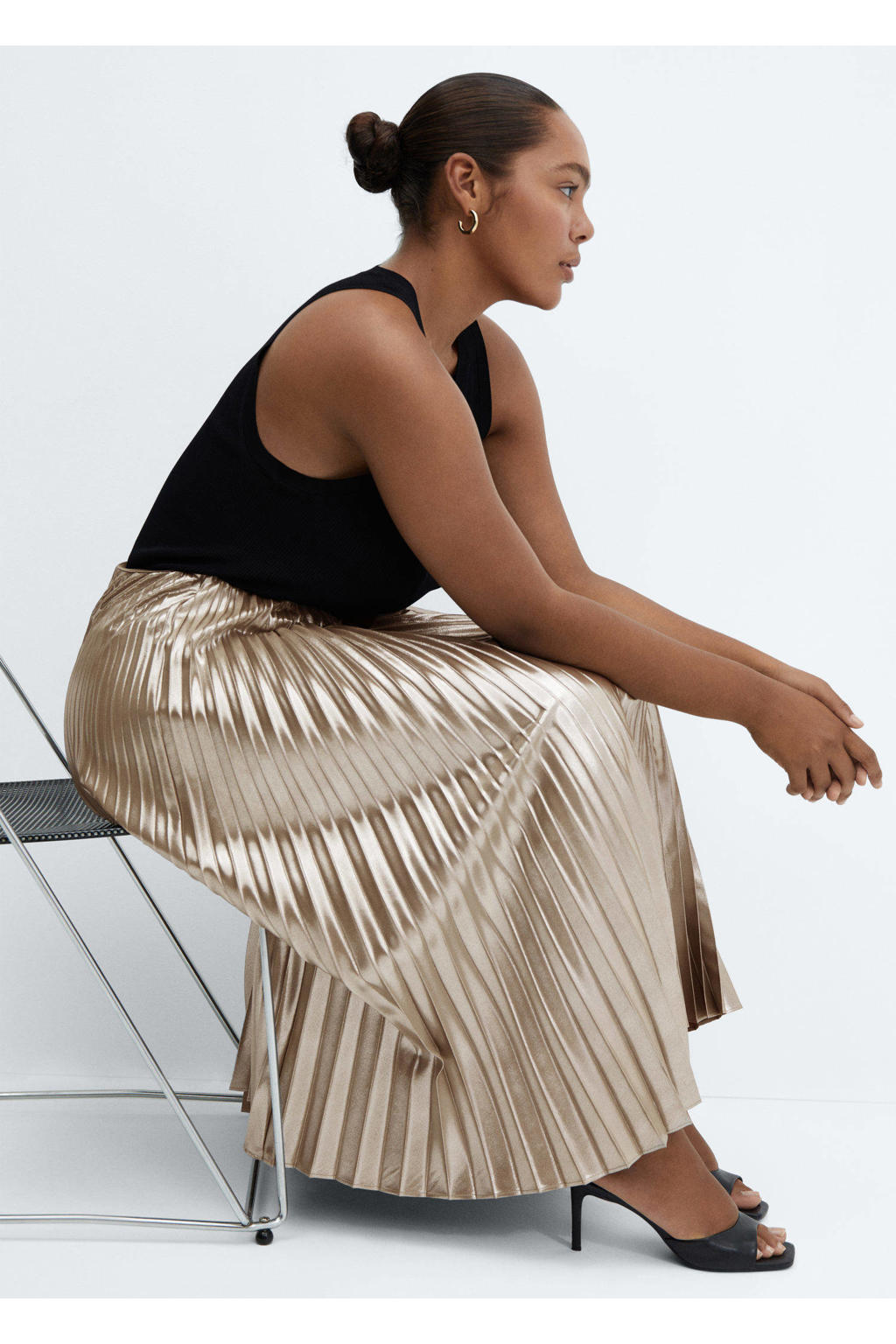 Mango metallic rok zilver kopen? | Morgen in huis | wehkamp