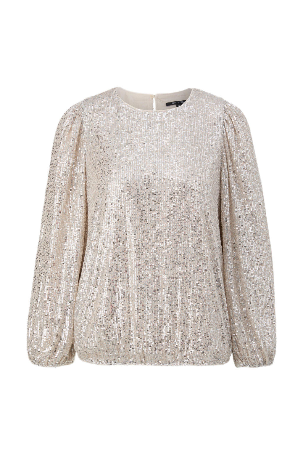 comma top met pailletten zilver | wehkamp