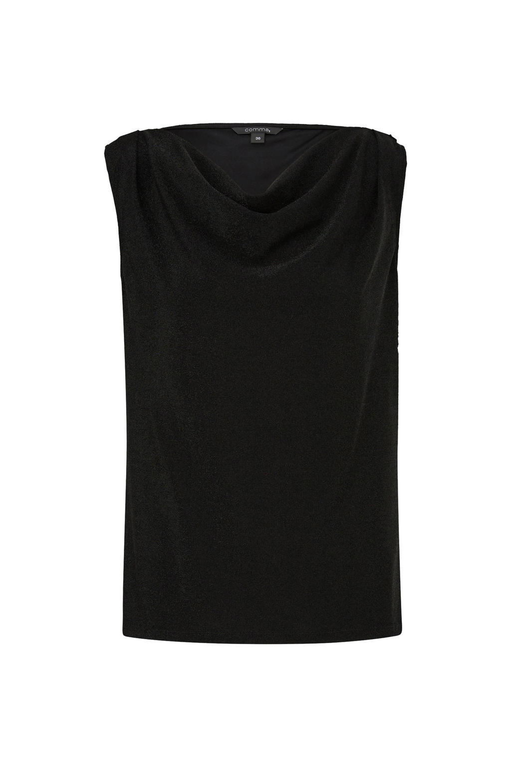 comma top met glitters zwart/ zilver | wehkamp