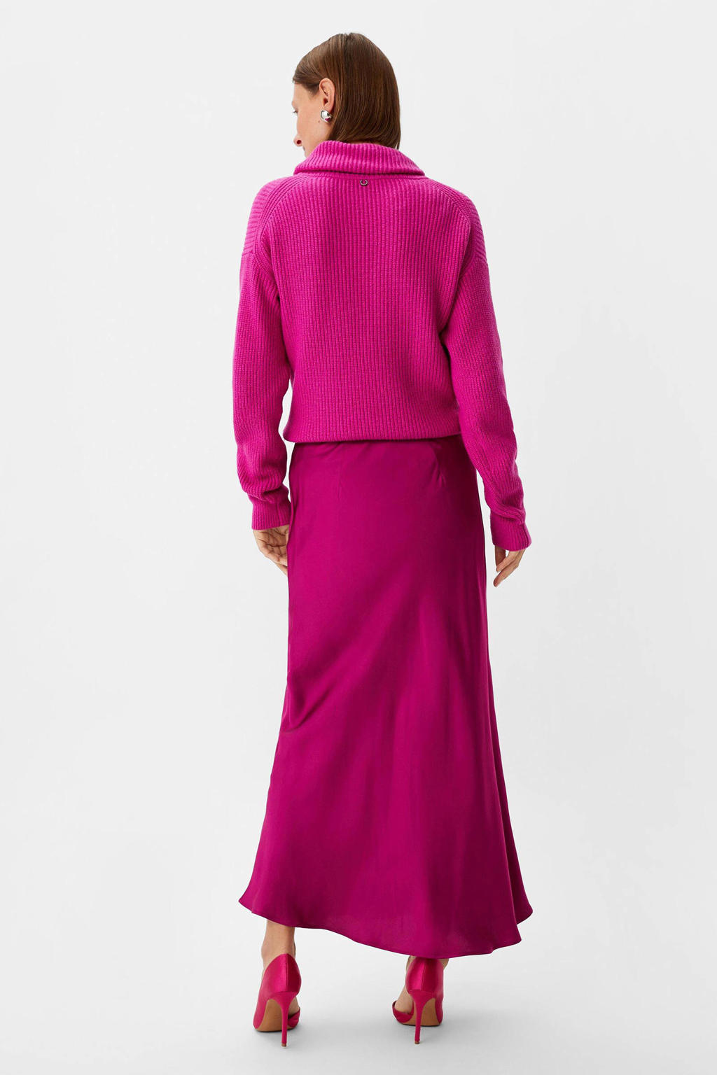 comma satijnen maxi rok roze kopen? | Morgen in huis | wehkamp