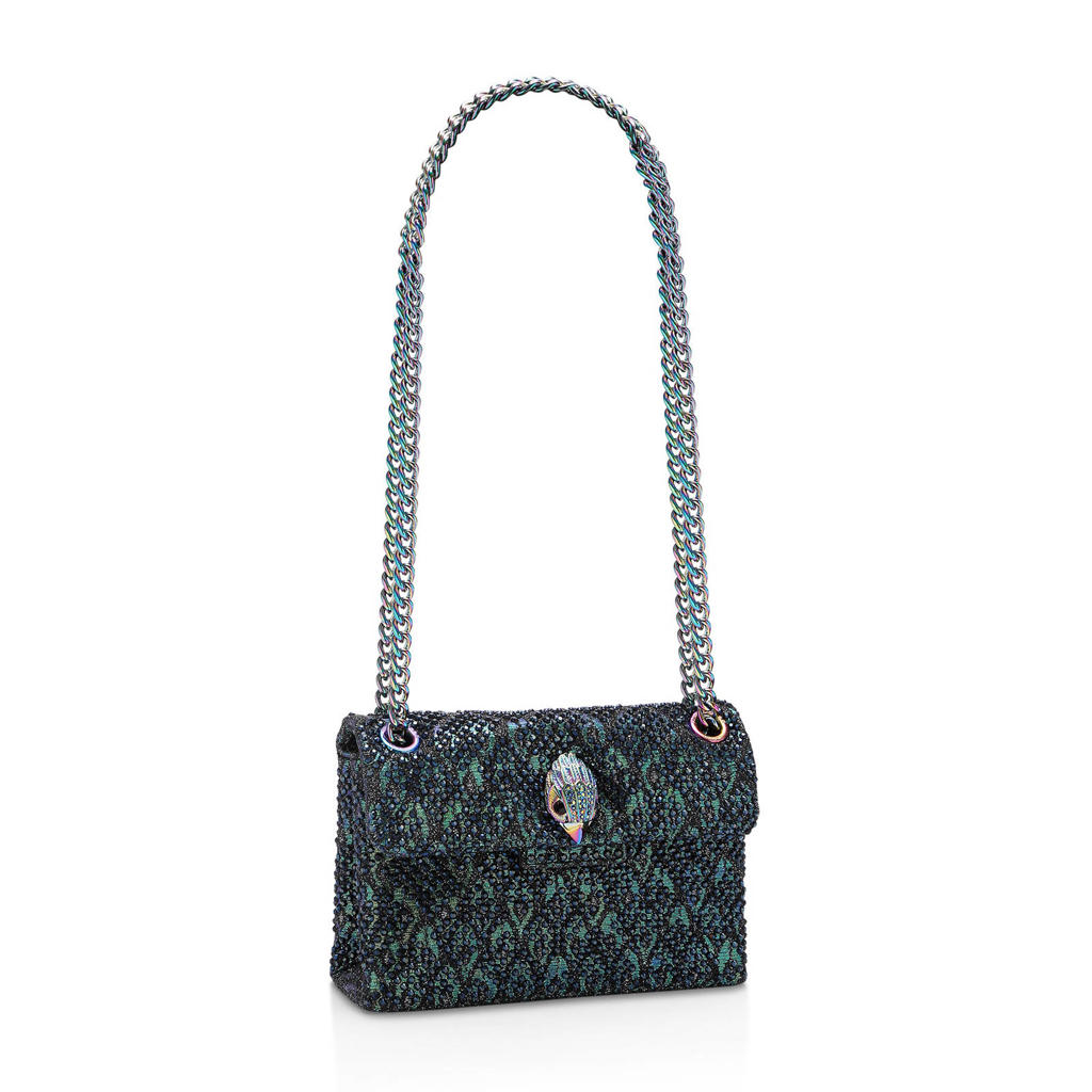 Kurt Geiger crossbody tas Fabric Mini Kesington met stuks zwart/groen ...