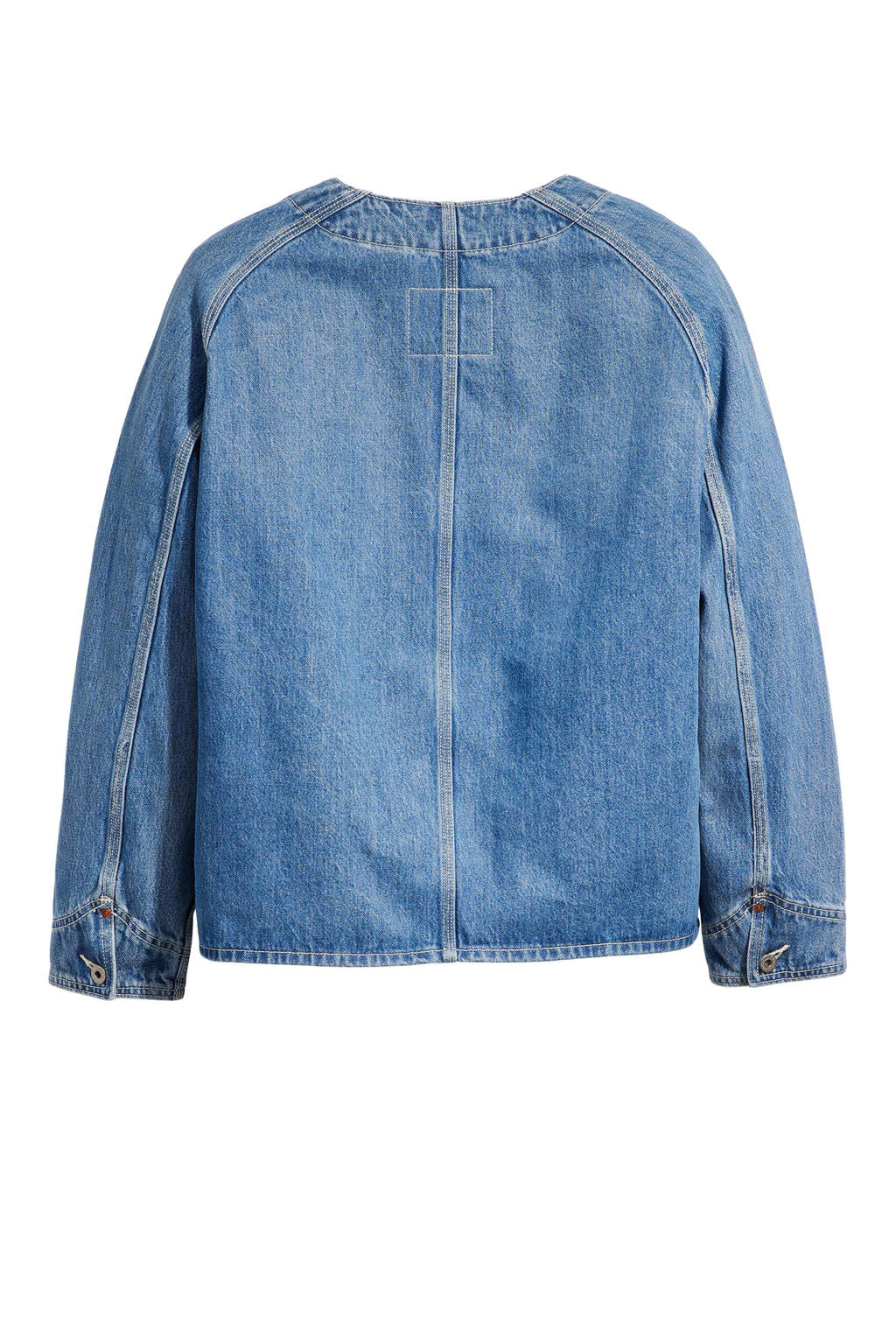Levi's regular fit denim overshirt Union engineer cardigan met logo ...