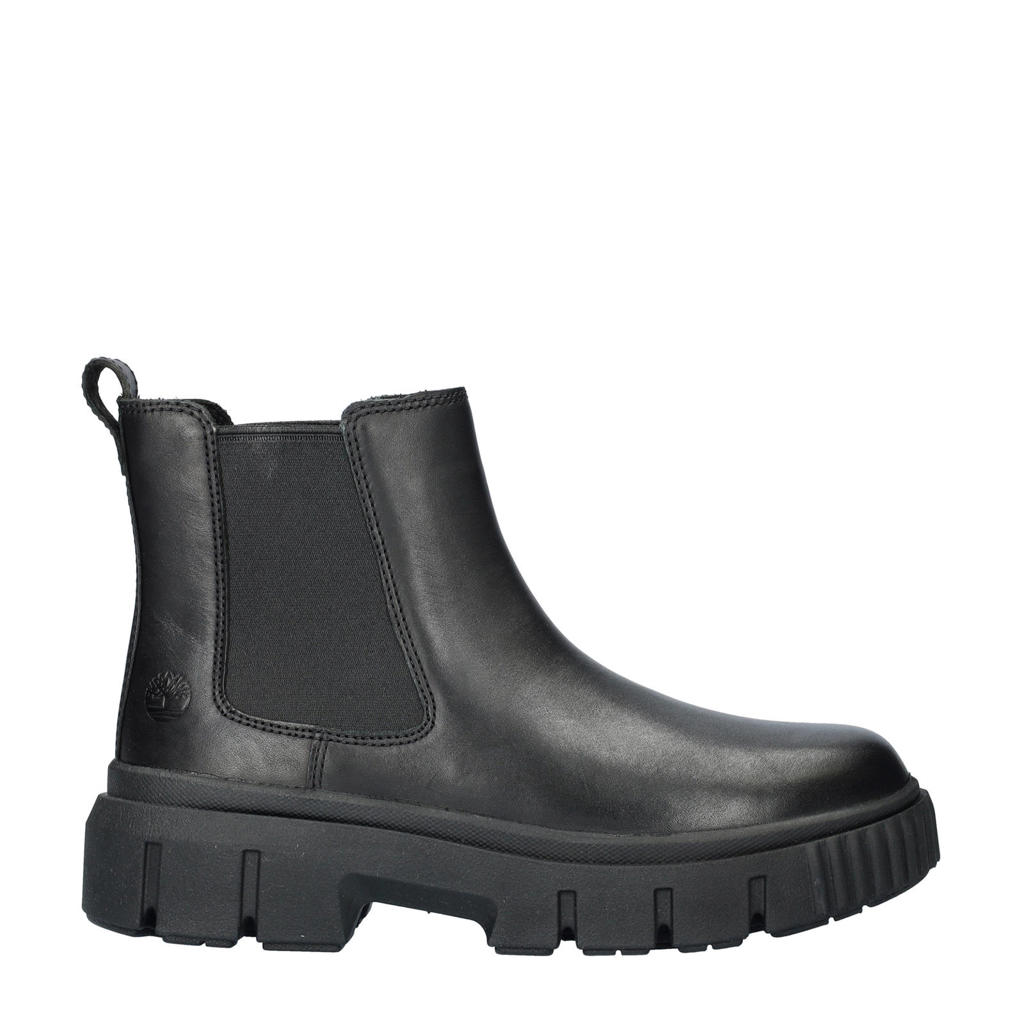 Timberland Greyfield chunky leren chelsea boots zwart | wehkamp