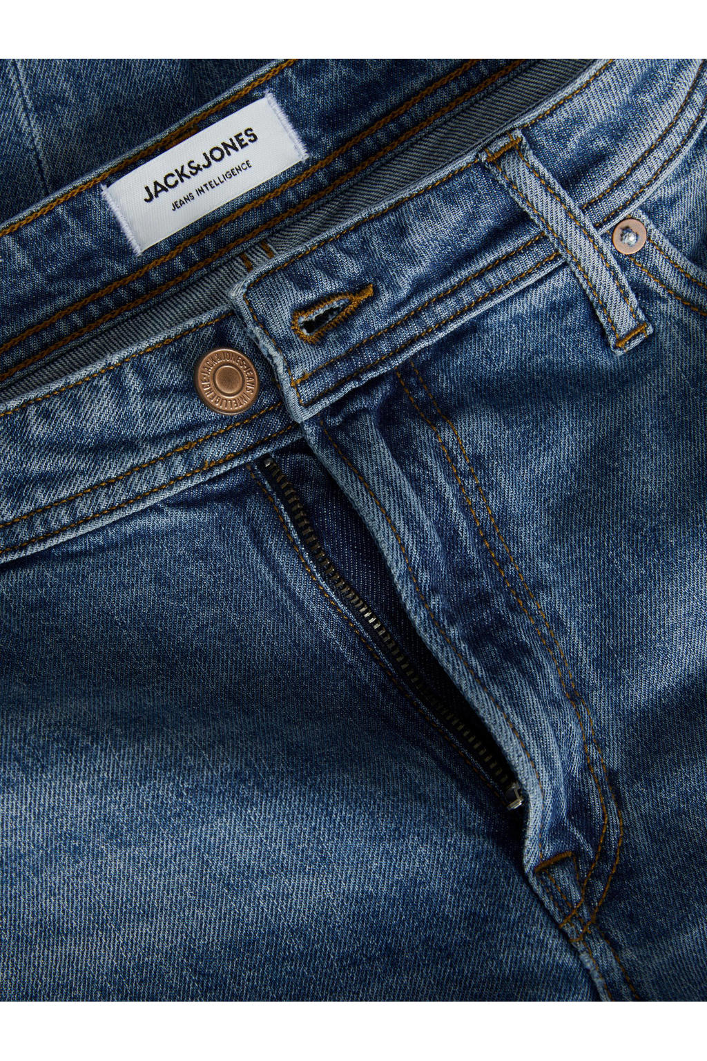 JACK & JONES JEANS INTELLIGENCE regular fit jeans JJICLARK blue denim | wehkamp