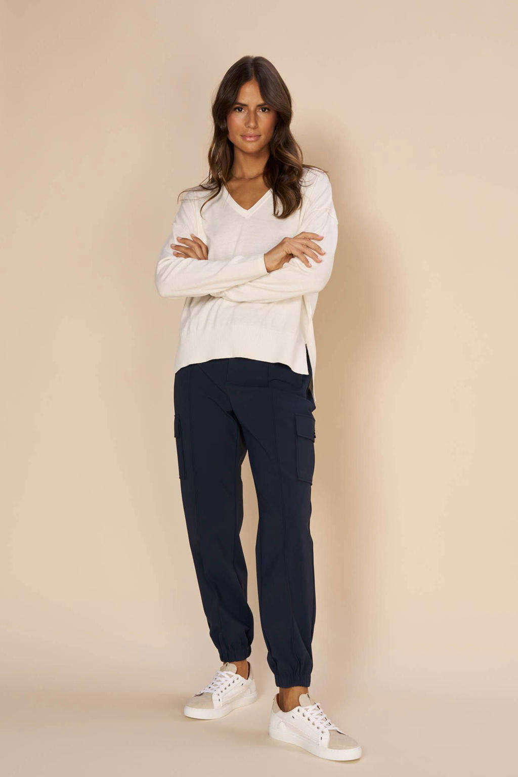 Mos Mosh regular fit cargobroek MMAntina donkerblauw | wehkamp