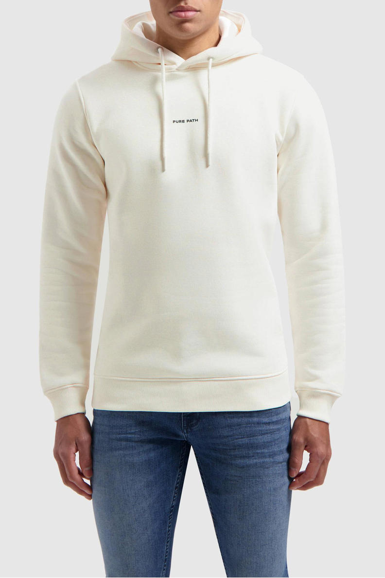 Pure Path hoodie met backprint off white | wehkamp