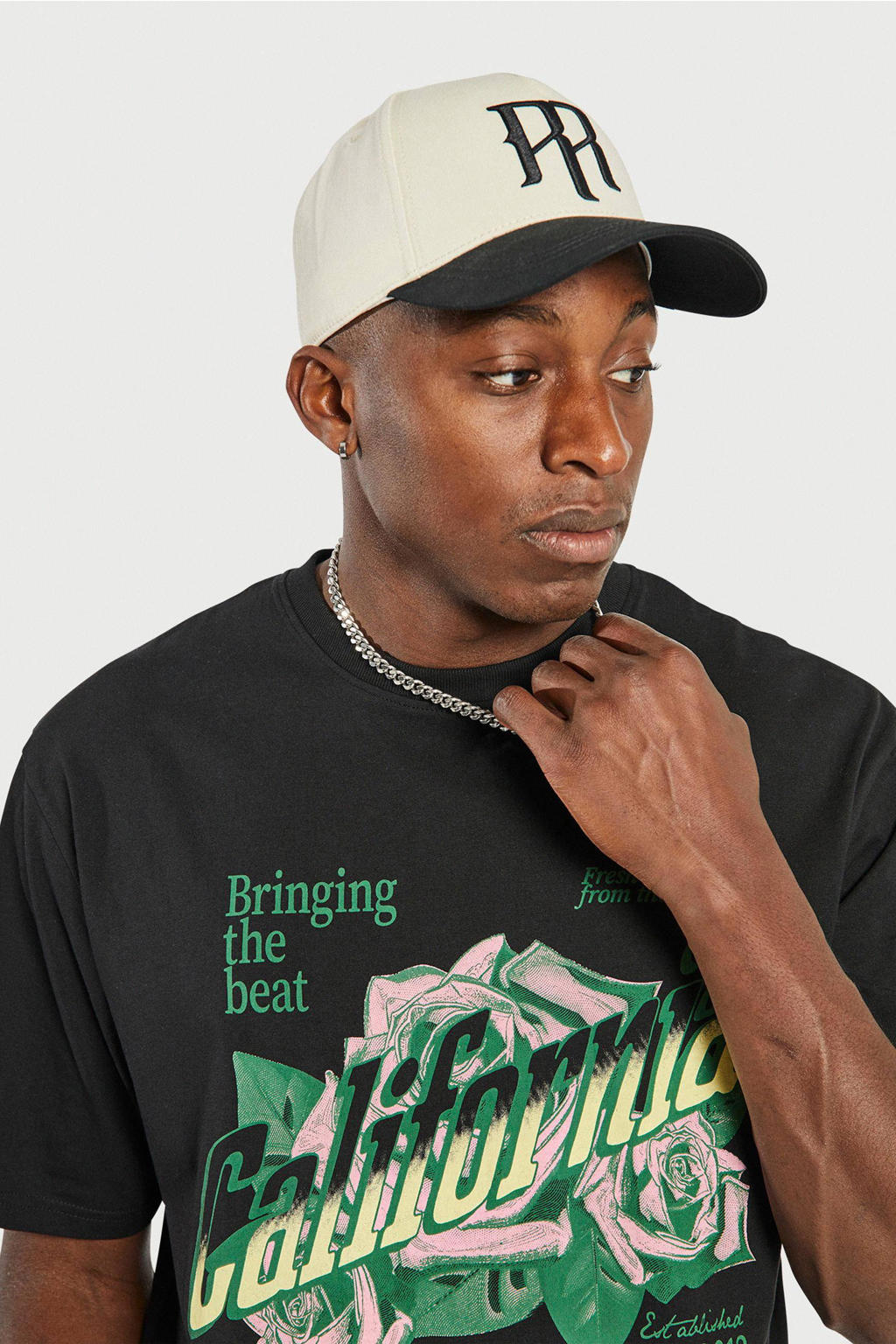 Redefined Rebel T-shirt RRSago met printopdruk black rose | wehkamp