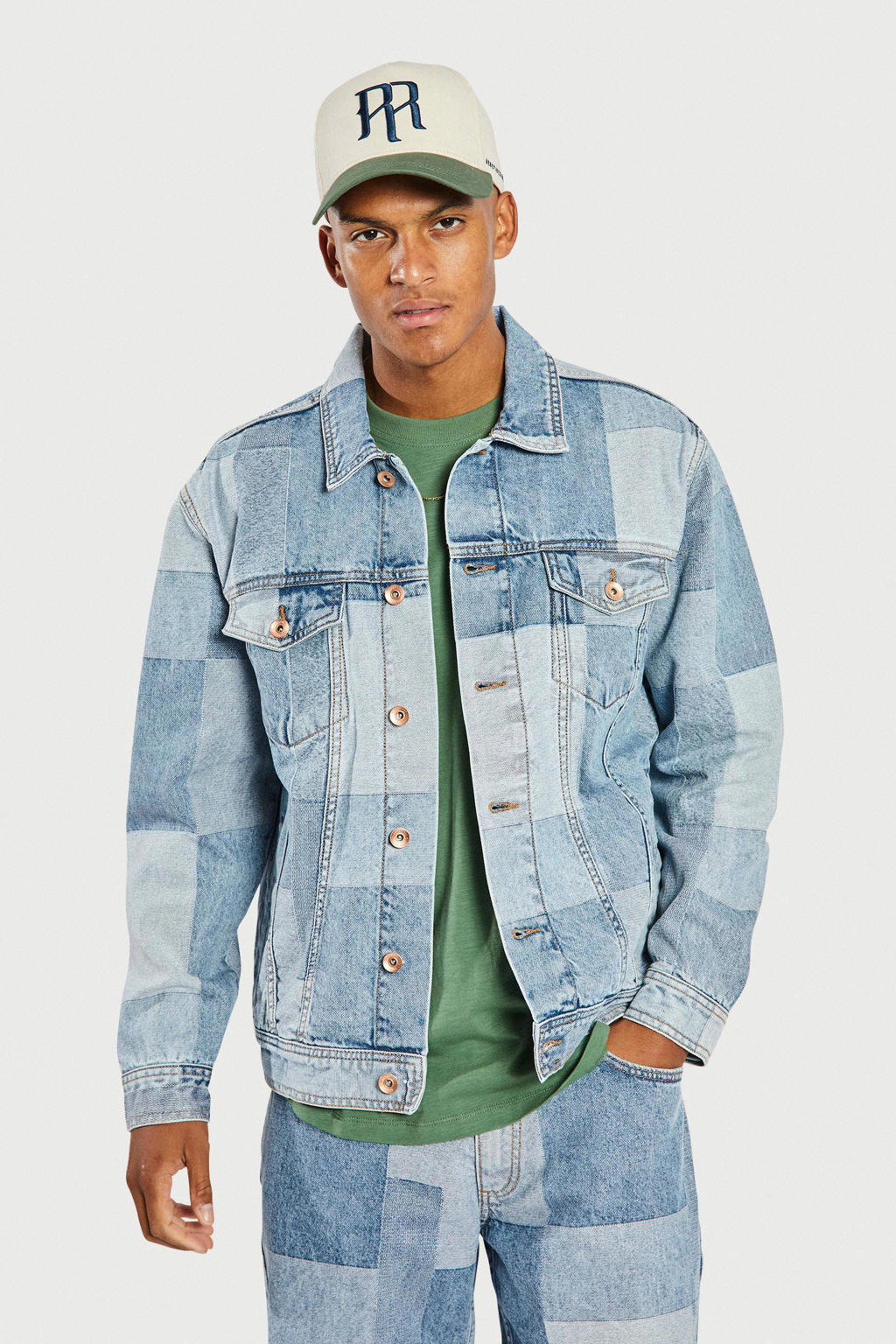 Redefined Rebel spijkerjas RRBaker met all over print light blue | wehkamp