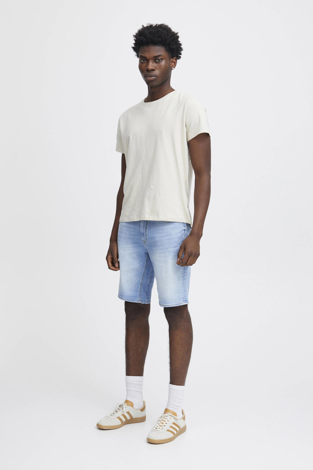 Blend regular fit short BHTWISTER denim light bleach blue | wehkamp