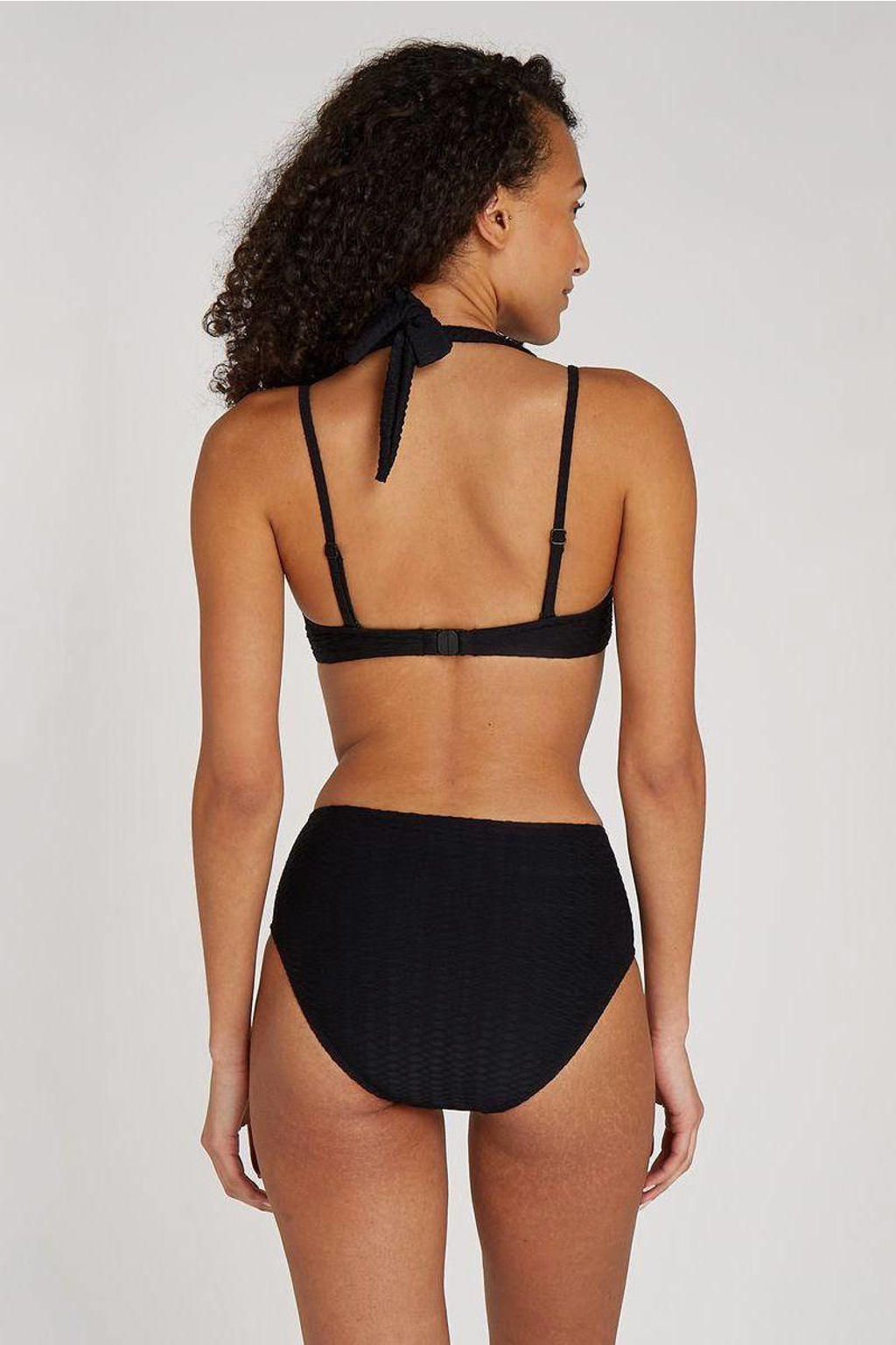 Ten Cate Beach Tc Wow Voorgevormde Beugel Bikinitop Met Textuur Zwart