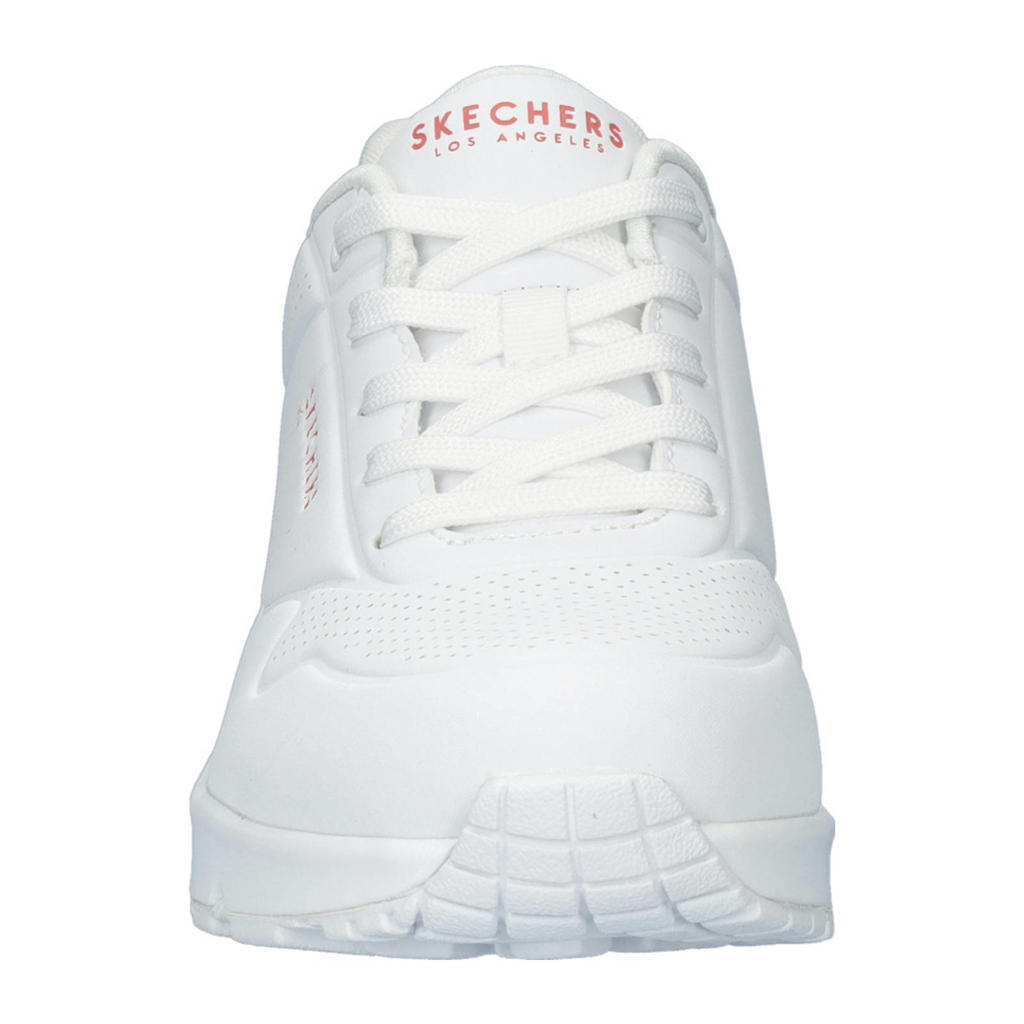 Skechers Uno Pop-Back sneakers wit/roze | wehkamp