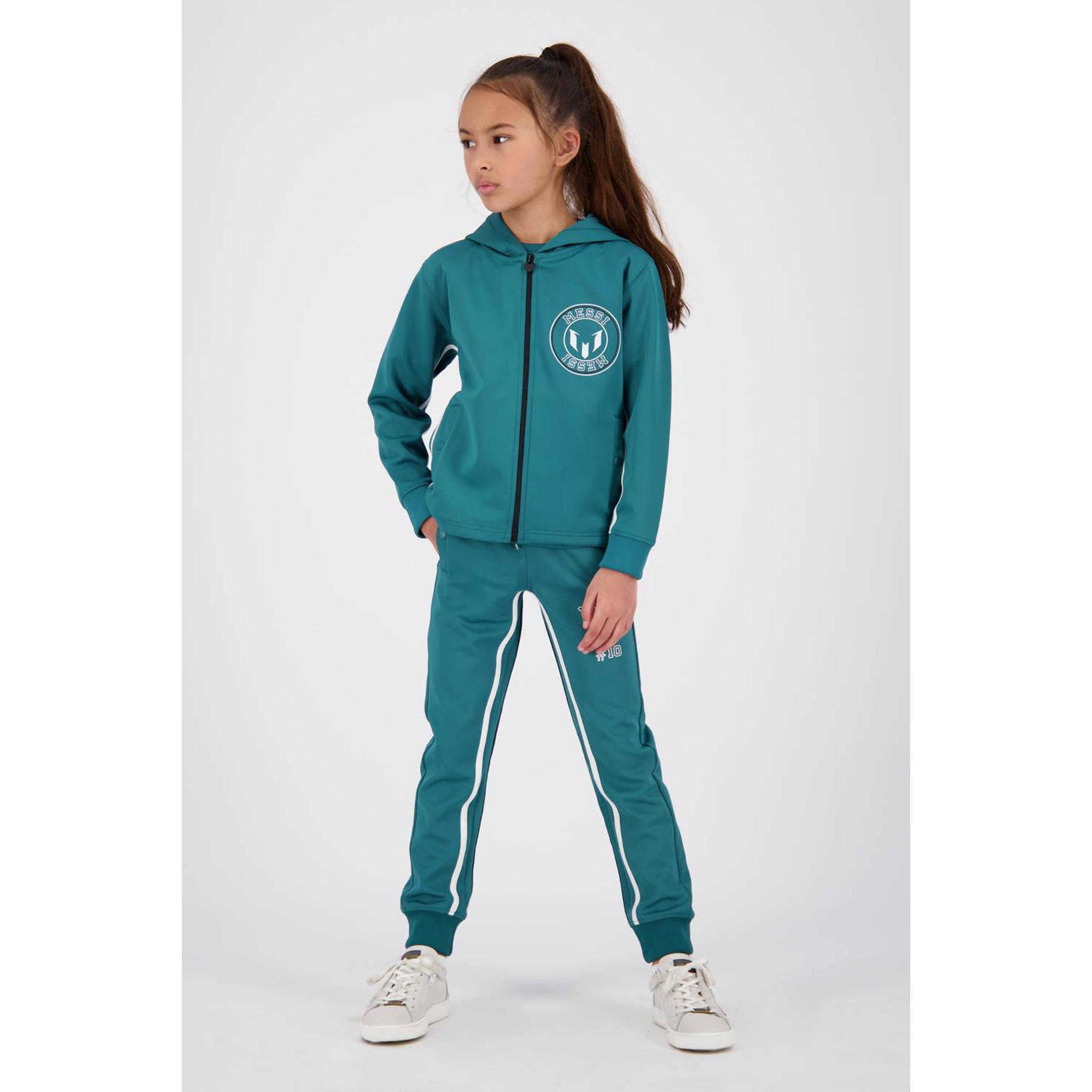 Vingino x Messi sweatvest Oniqs groen | wehkamp