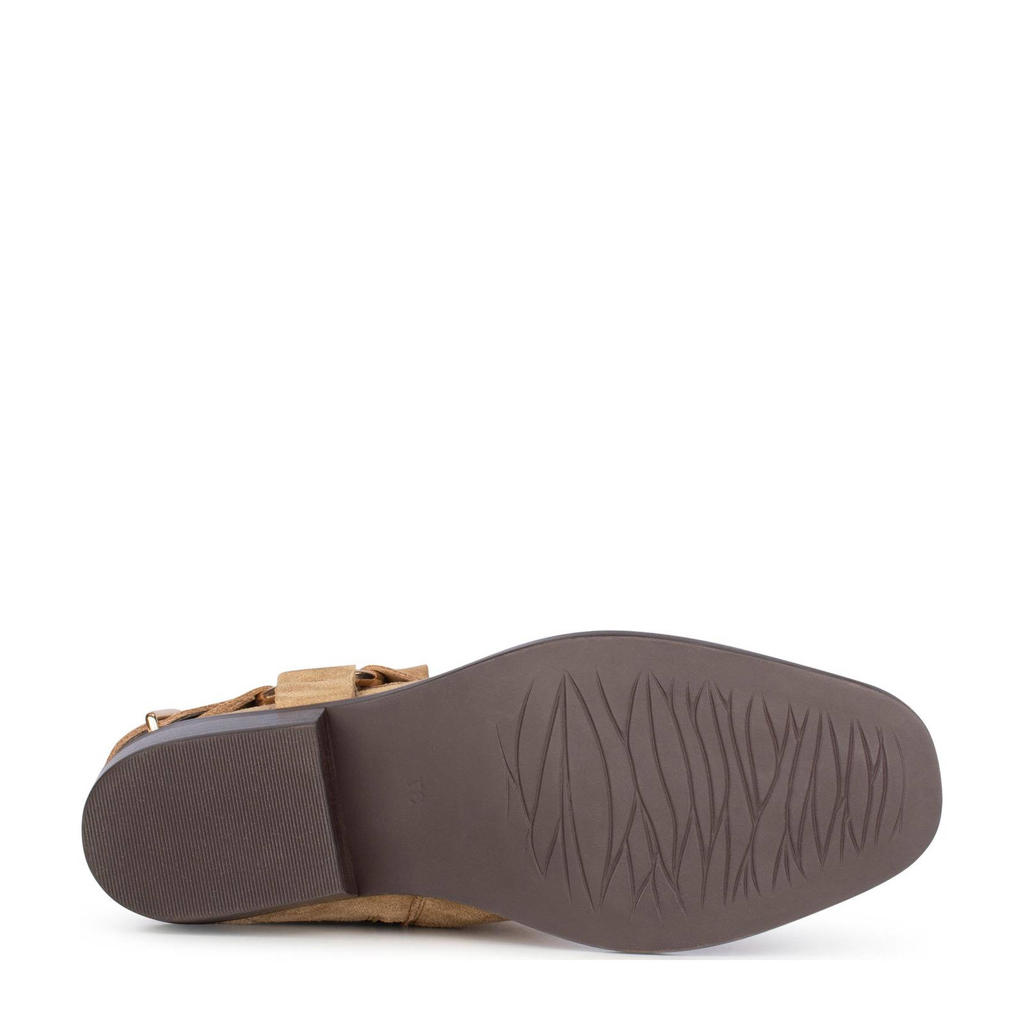 PS Poelman suède bikerboots beige | wehkamp