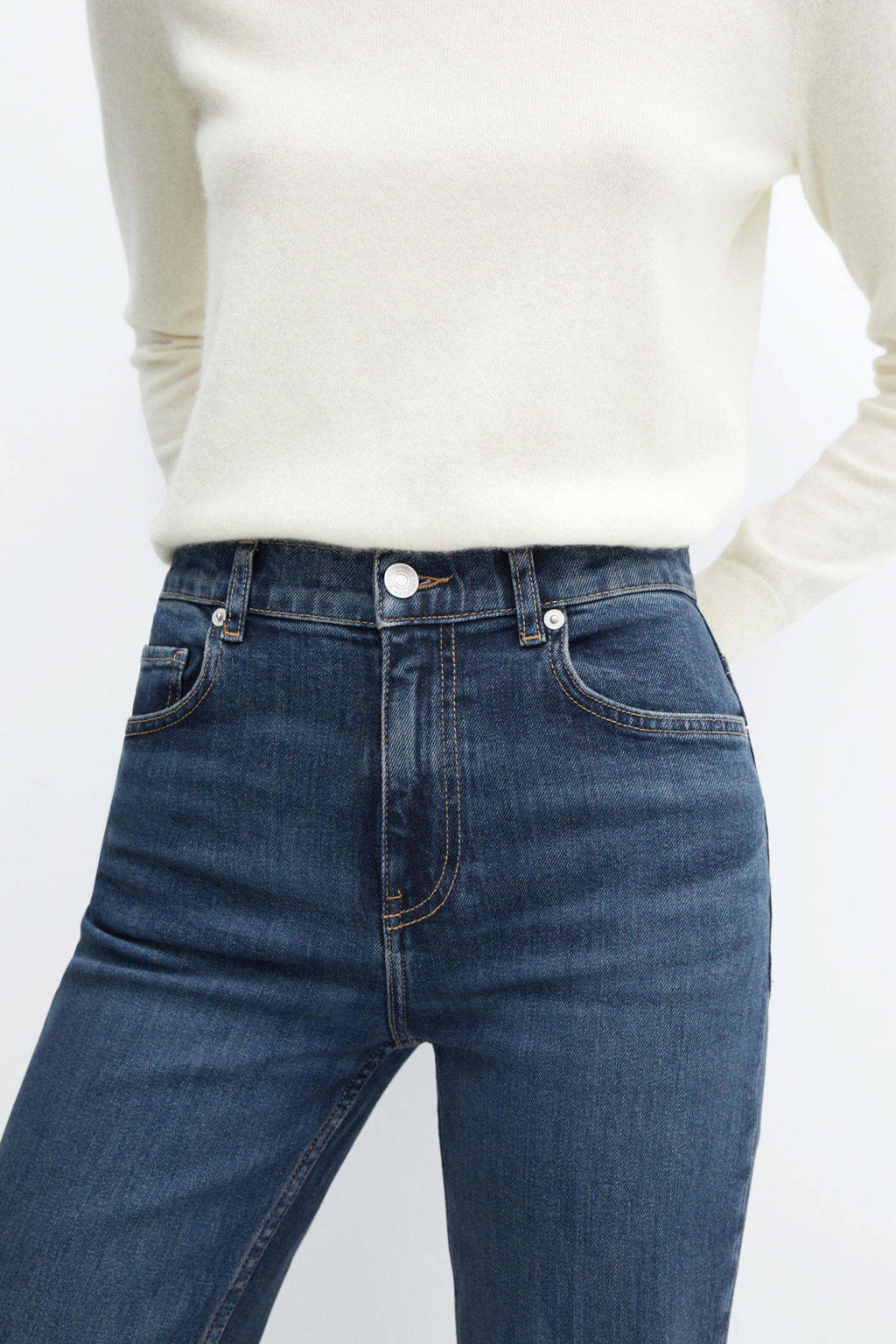 Mango flared jeans dark blue denim | wehkamp