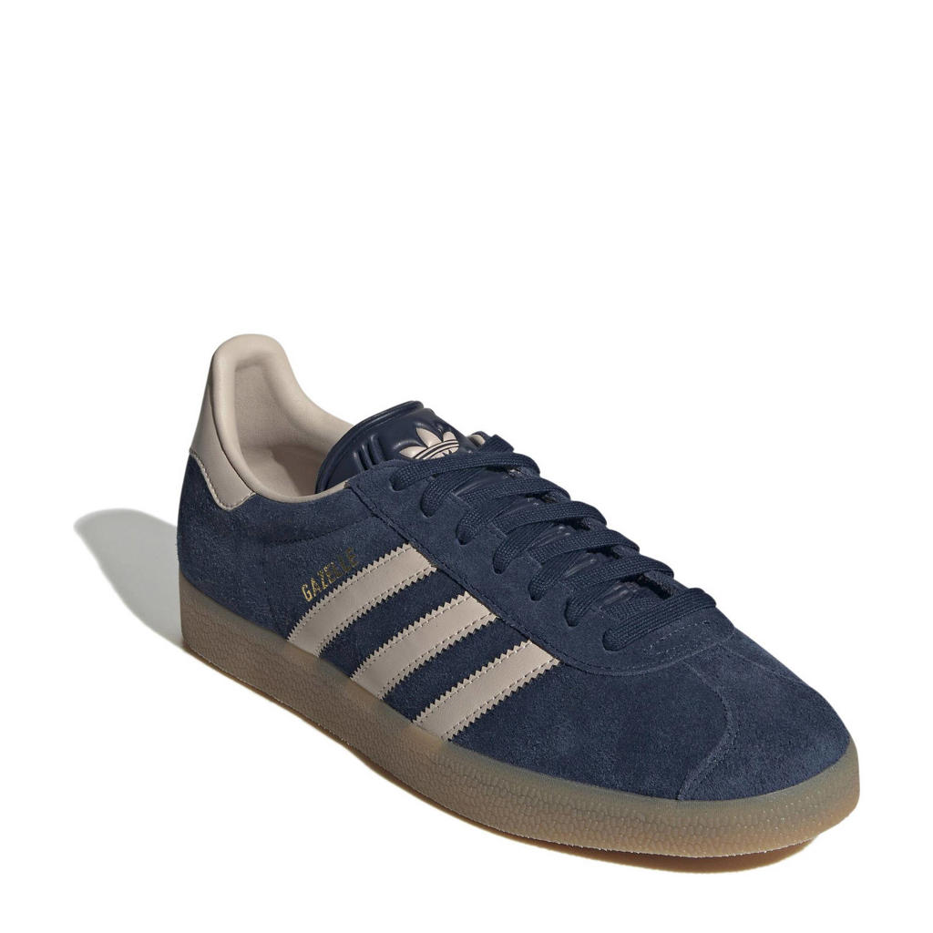 adidas Originals Gazelle sneakers donkerblauw/beige | wehkamp