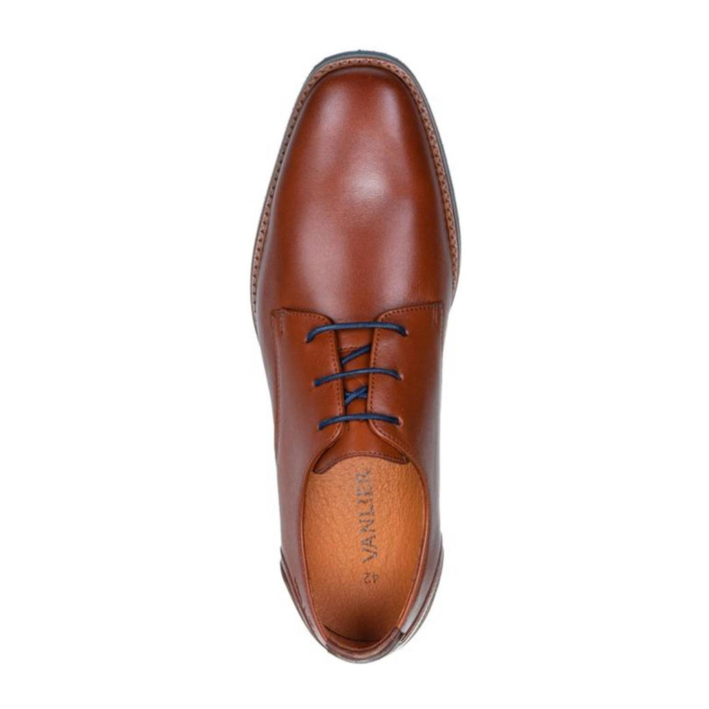 Van Lier Amalfi leren veterschoenen cognac | wehkamp