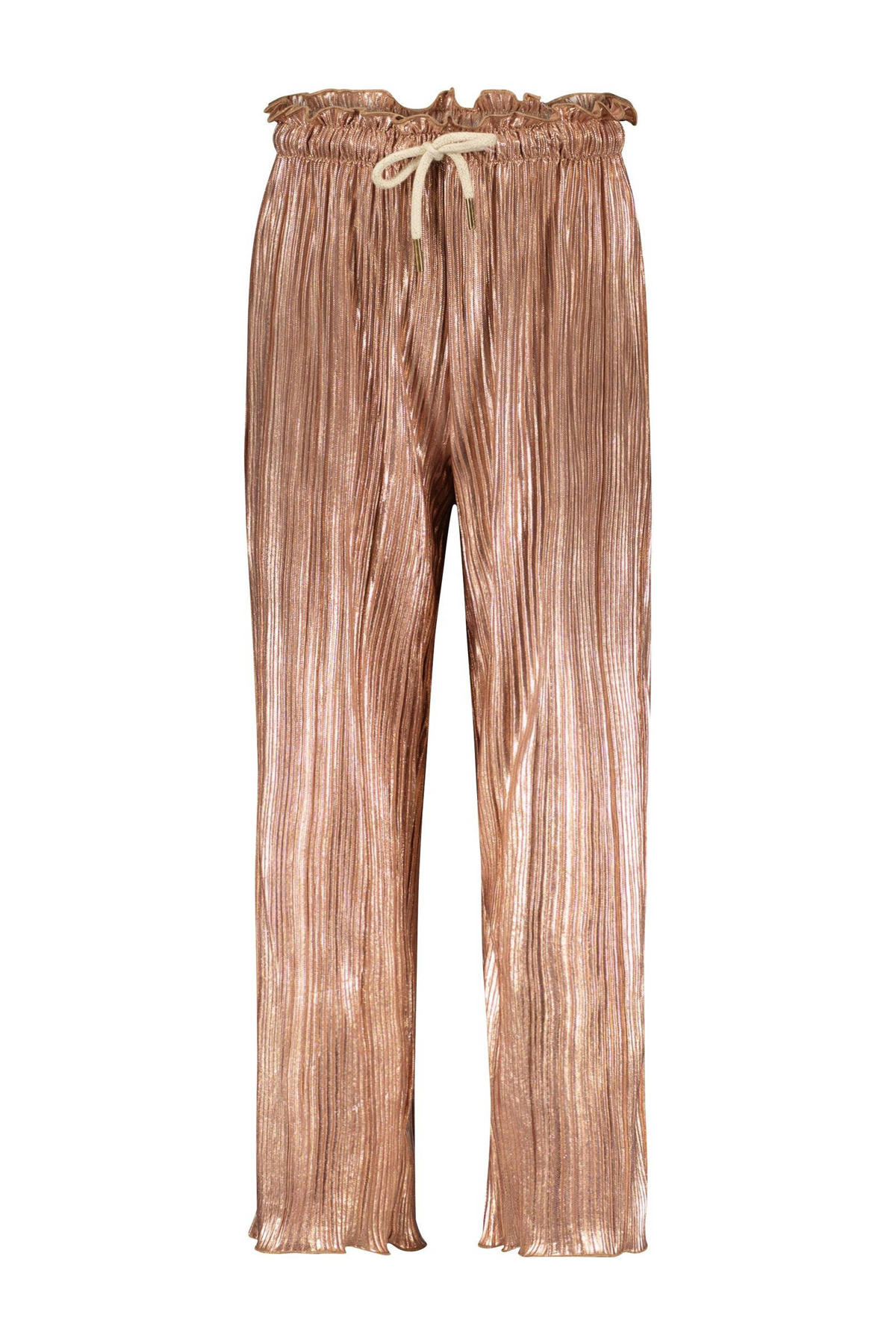 Like Flo metallic straight fit broek oudroze | wehkamp