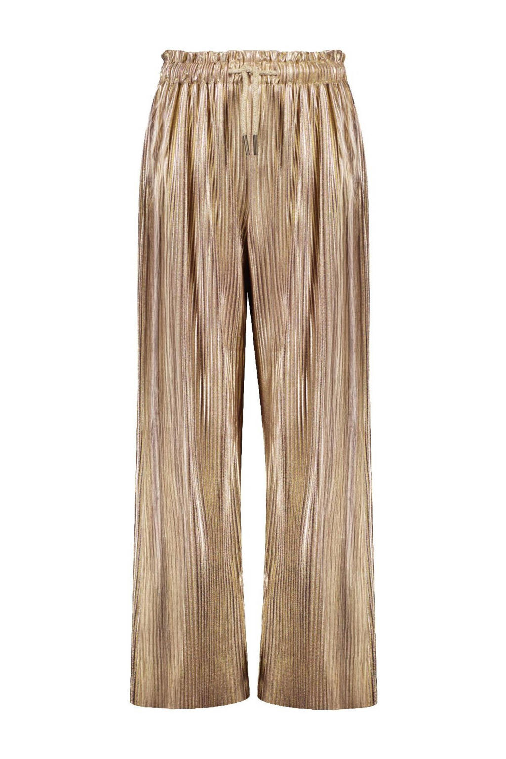 Like Flo metallic straight fit broek goud | wehkamp