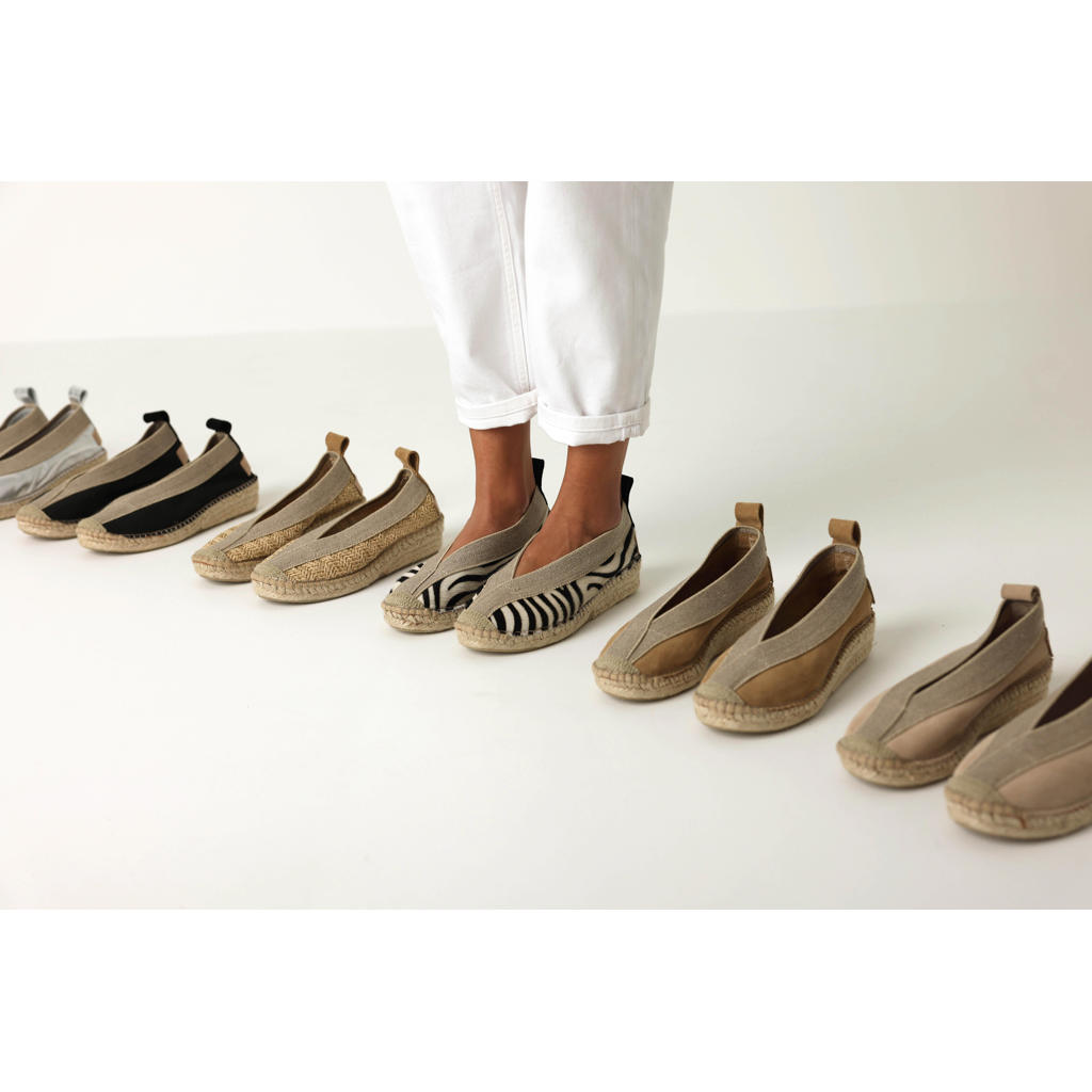 Shabbies Amsterdam Palma Kimono suède espadrilles donker zand | wehkamp