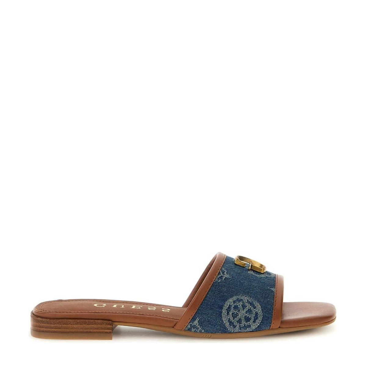 GUESS Taskp2 slippers denimblauw | wehkamp