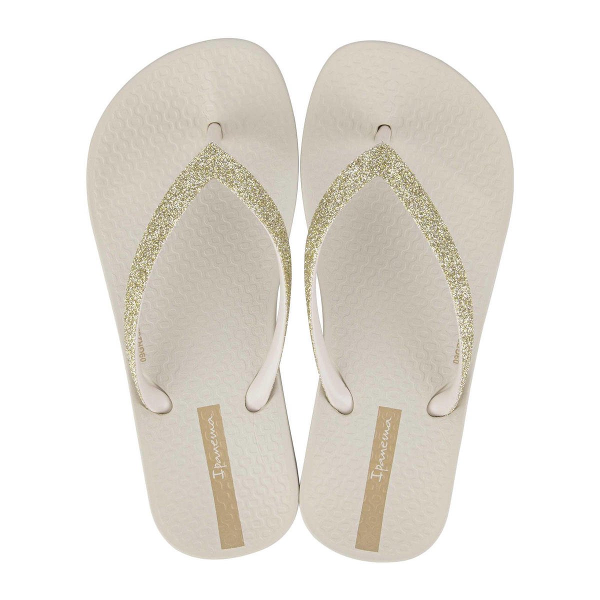 Ipanema Anatomic Lolita teenslippers met glitters beige/goud | wehkamp