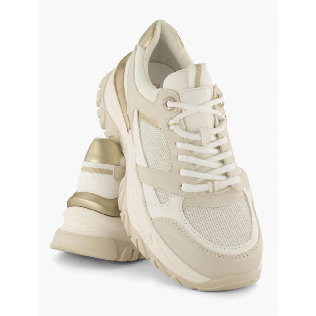 Luxus Chunky Sneakers Beige Fotos