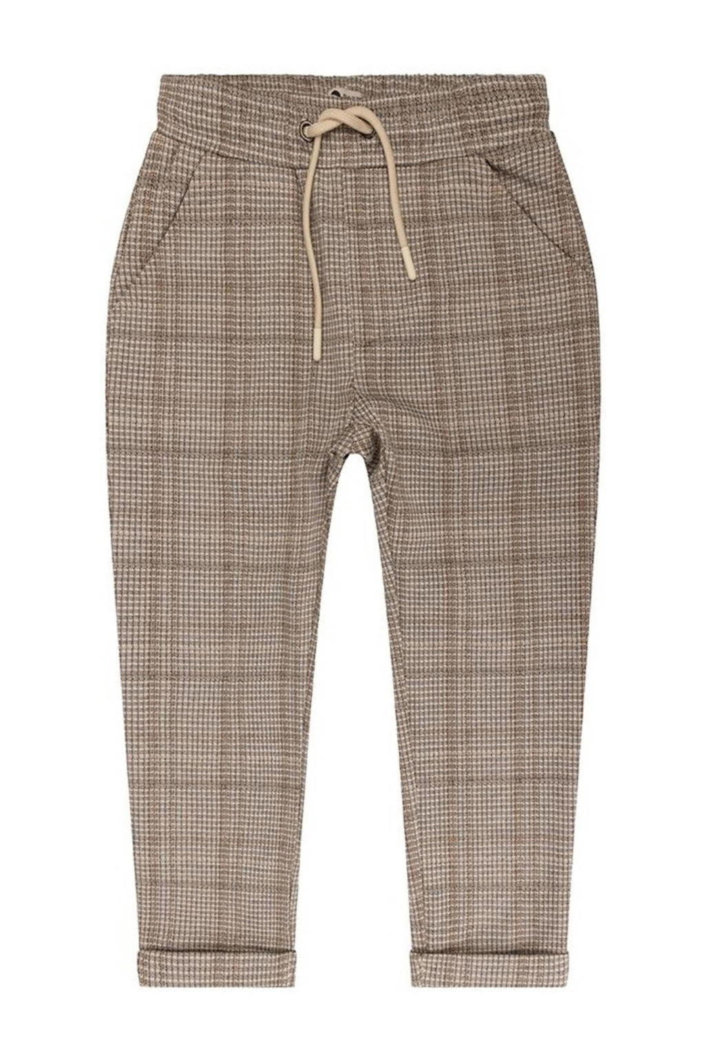 Daily7 geruite slim fit broek beige | wehkamp