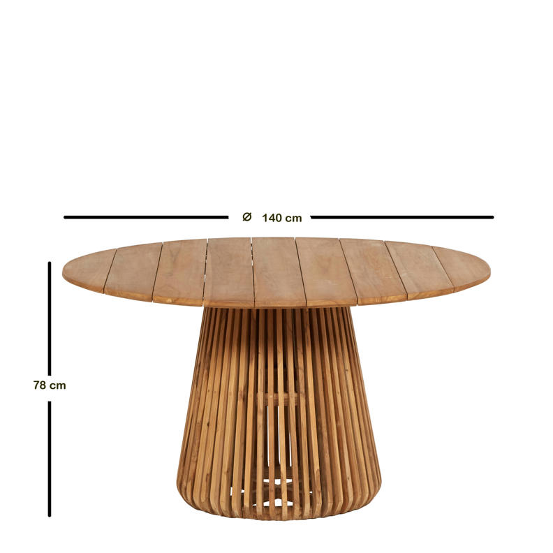Studio LIVIT teak tuintafel Danese rond Ø140 cm | wehkamp