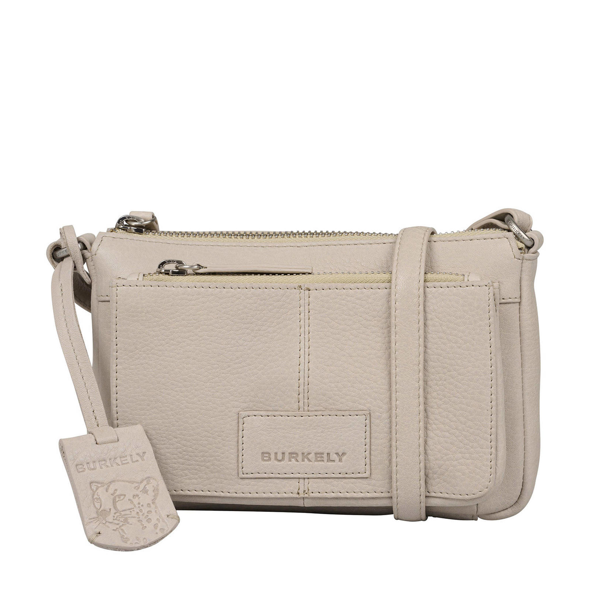 BURKELY leren crossbody tas Soft Skylar beige | wehkamp