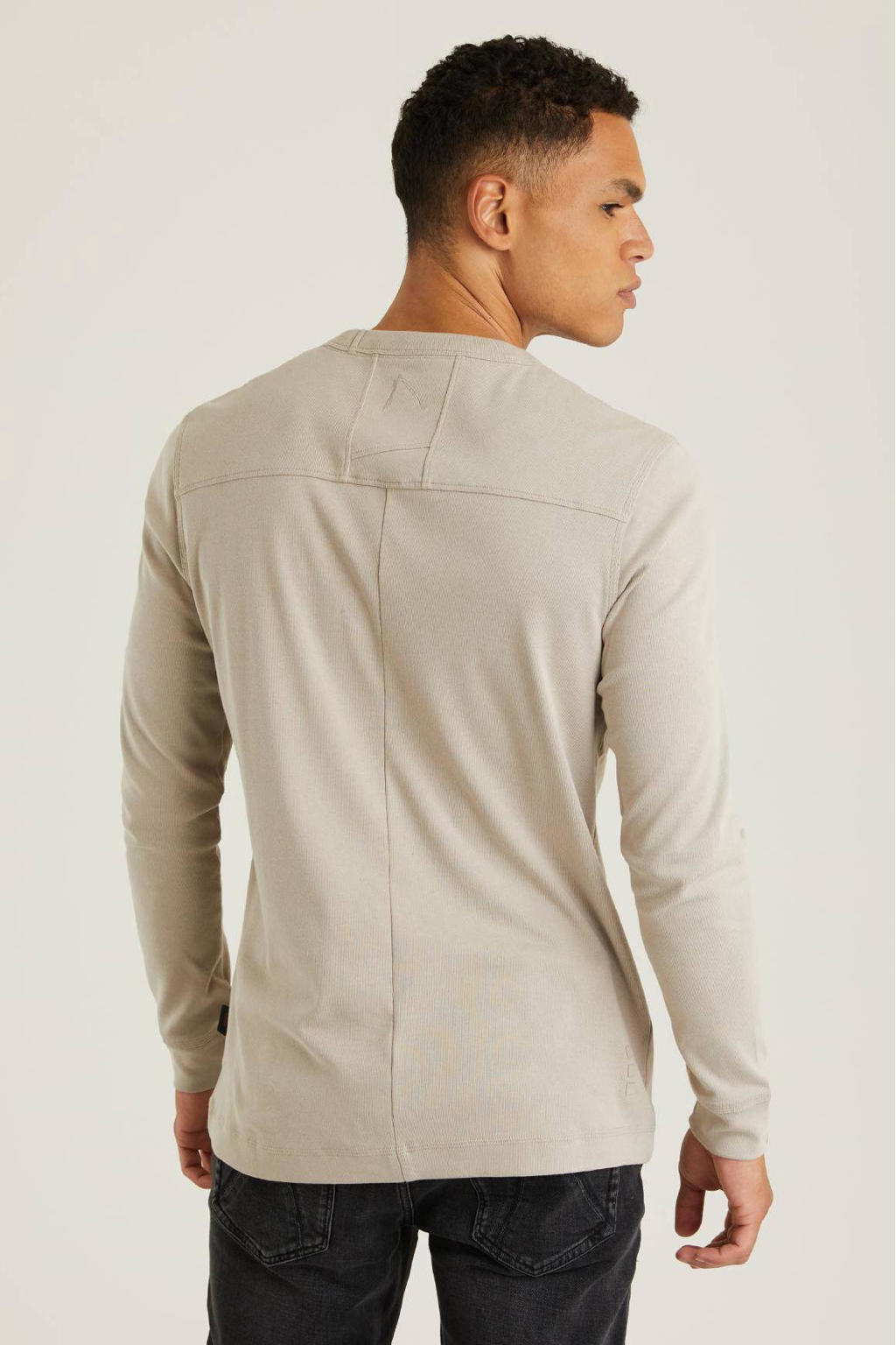 CHASIN' regular fit longsleeve HELY met logo light grey | wehkamp