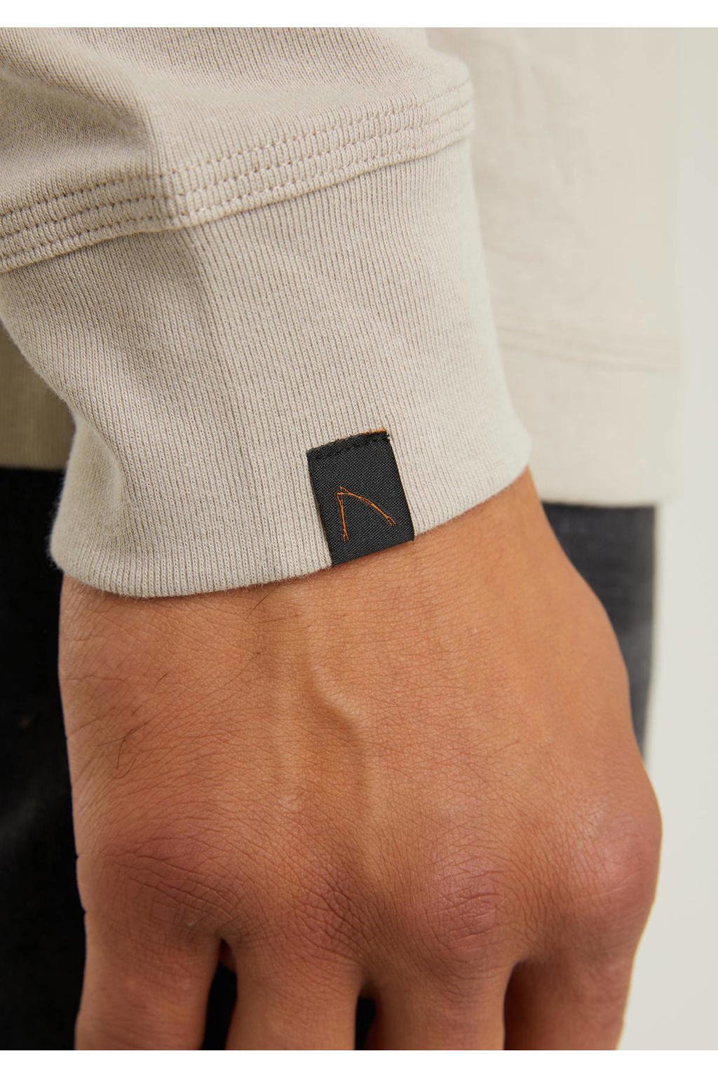 CHASIN' regular fit longsleeve HELY met logo light grey | wehkamp