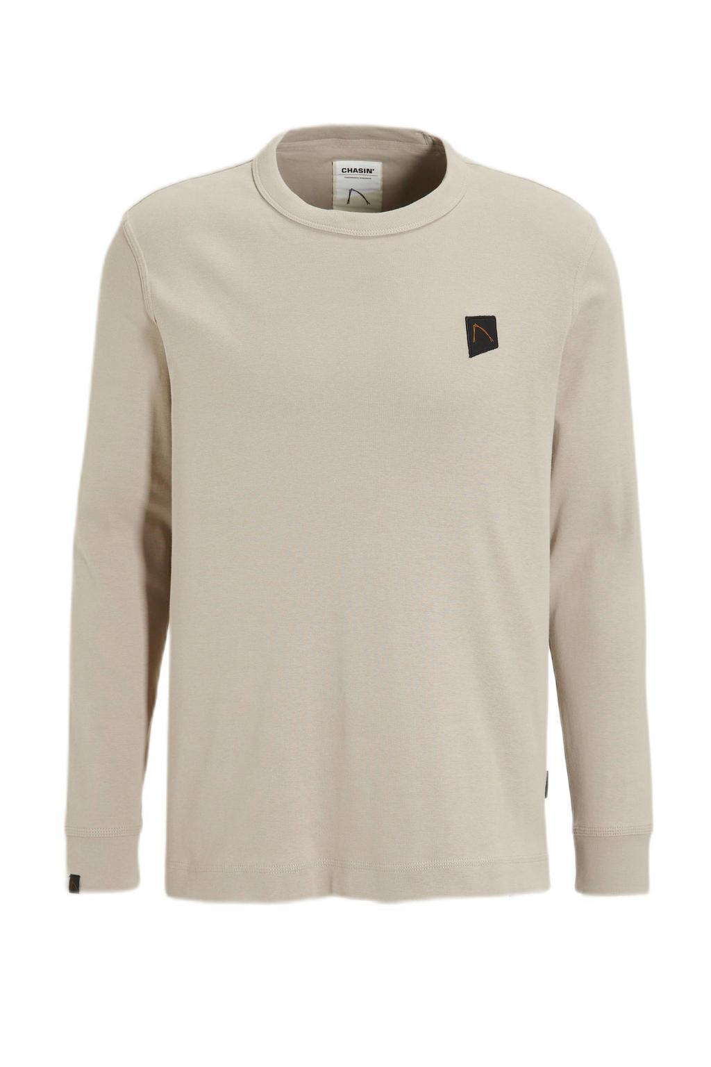 CHASIN' regular fit longsleeve HELY met logo light grey | wehkamp