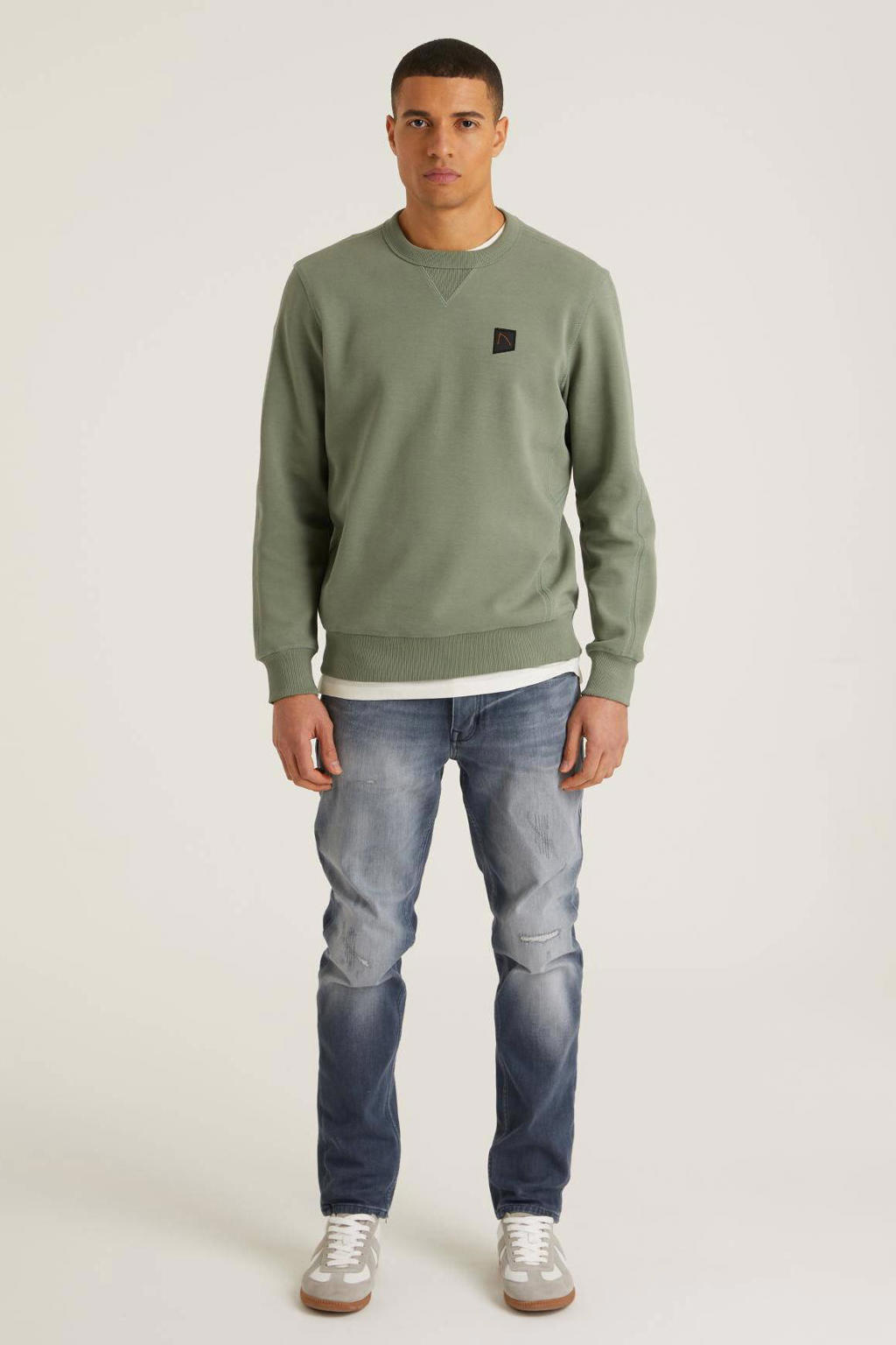 CHASIN' sweater RYDER met logo army | wehkamp