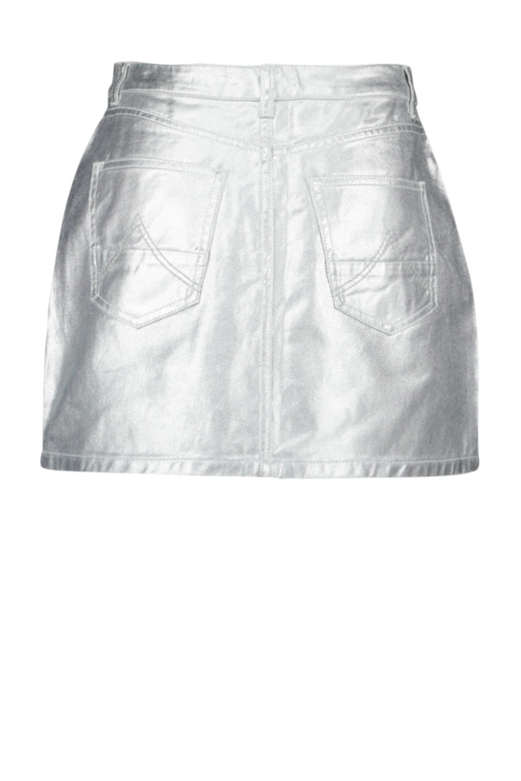 America Today metallic mini rok zilver | wehkamp