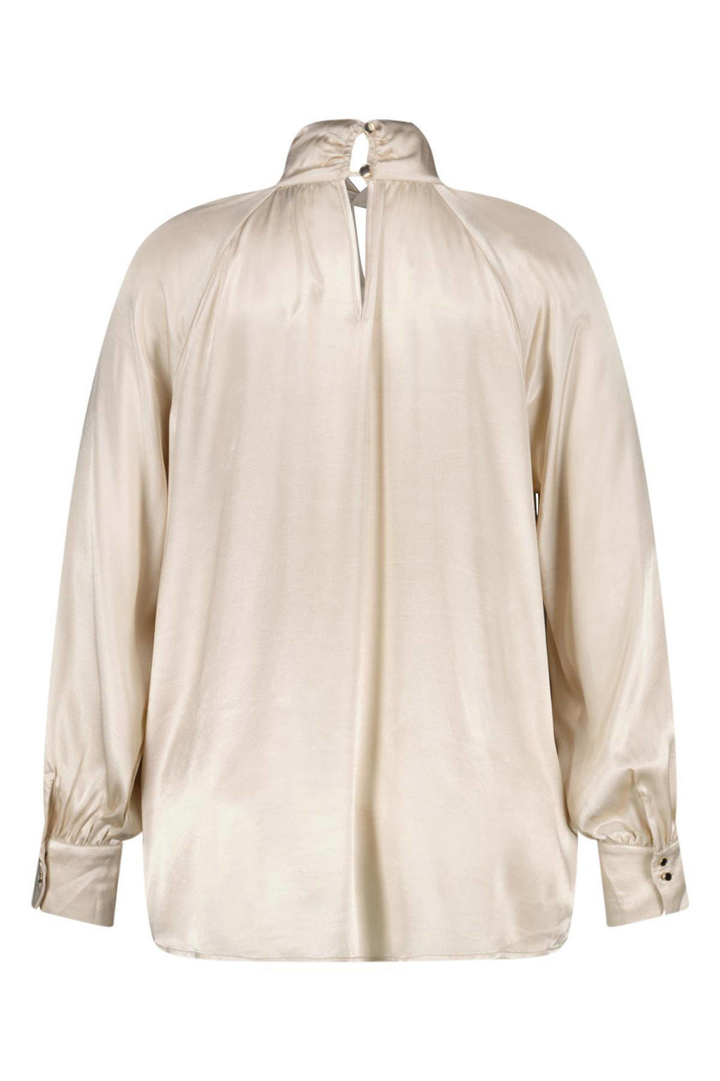 MS Mode satijnen blousetop met open detail champagne | wehkamp
