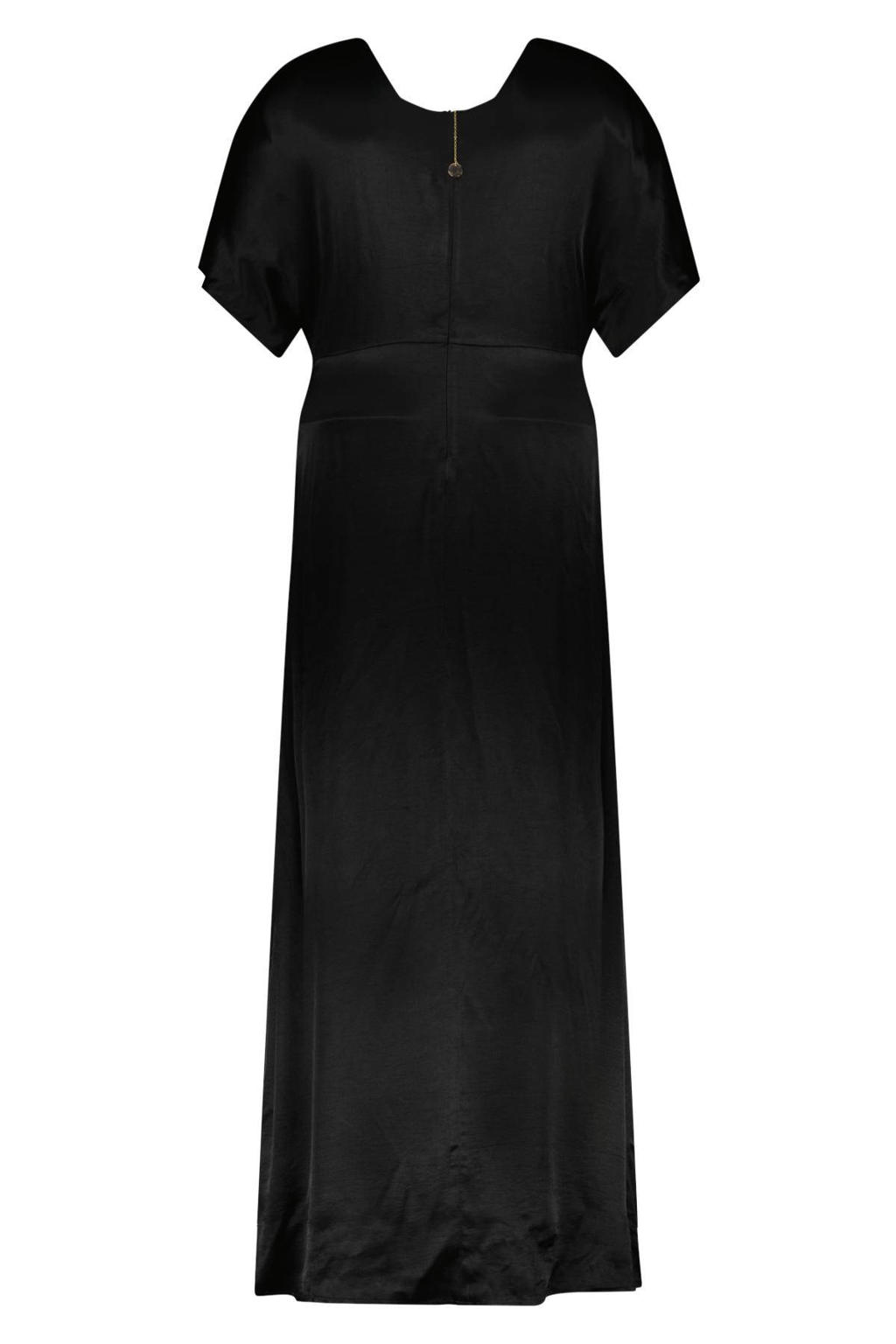 MS Mode satijnen maxi jurk zwart | wehkamp