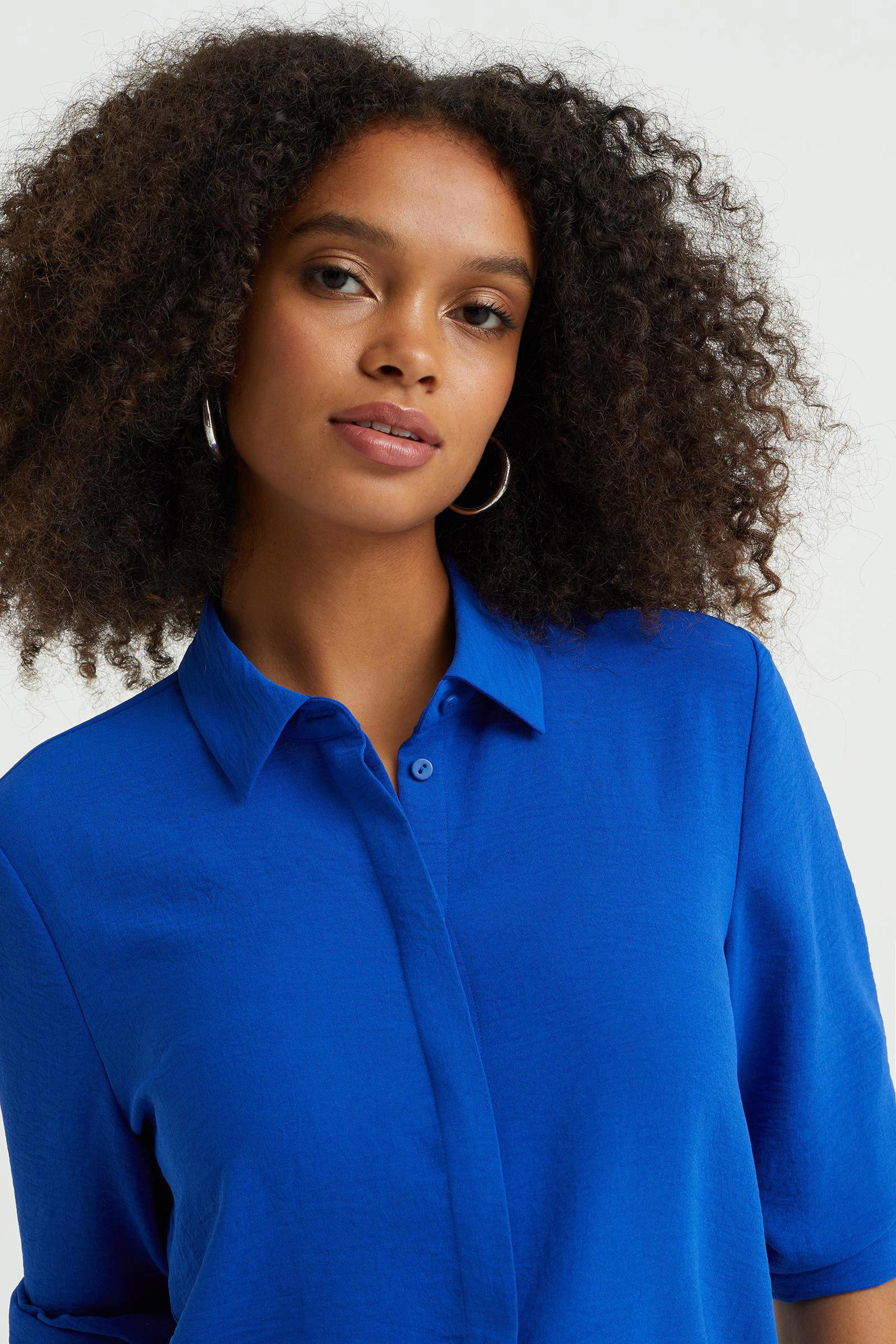 WE Fashion blouse cobalt blauw | wehkamp